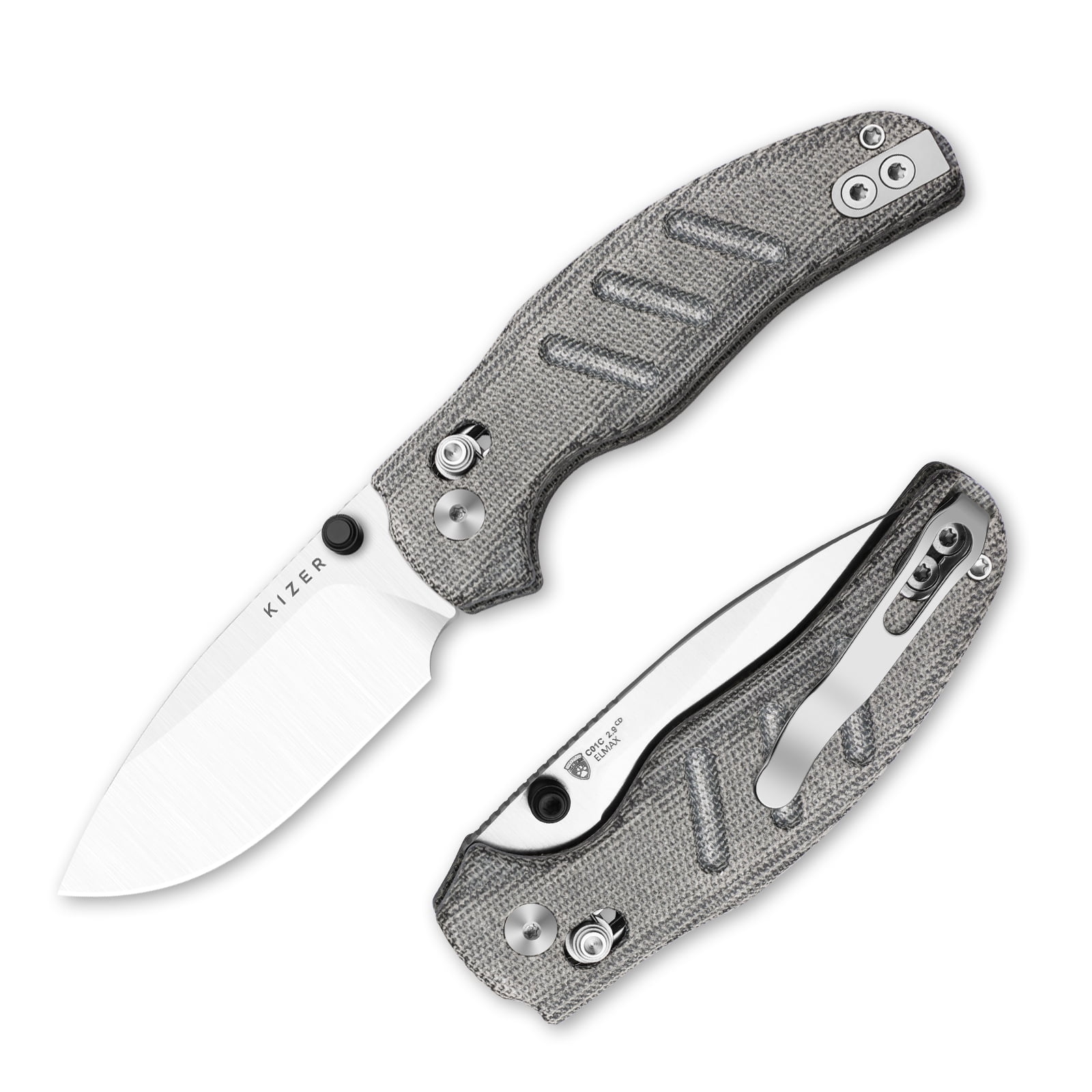 Kizer Sheepdog C01C 2.9 CD Folding Pocket Knife ELMAX Blade Norplex ...