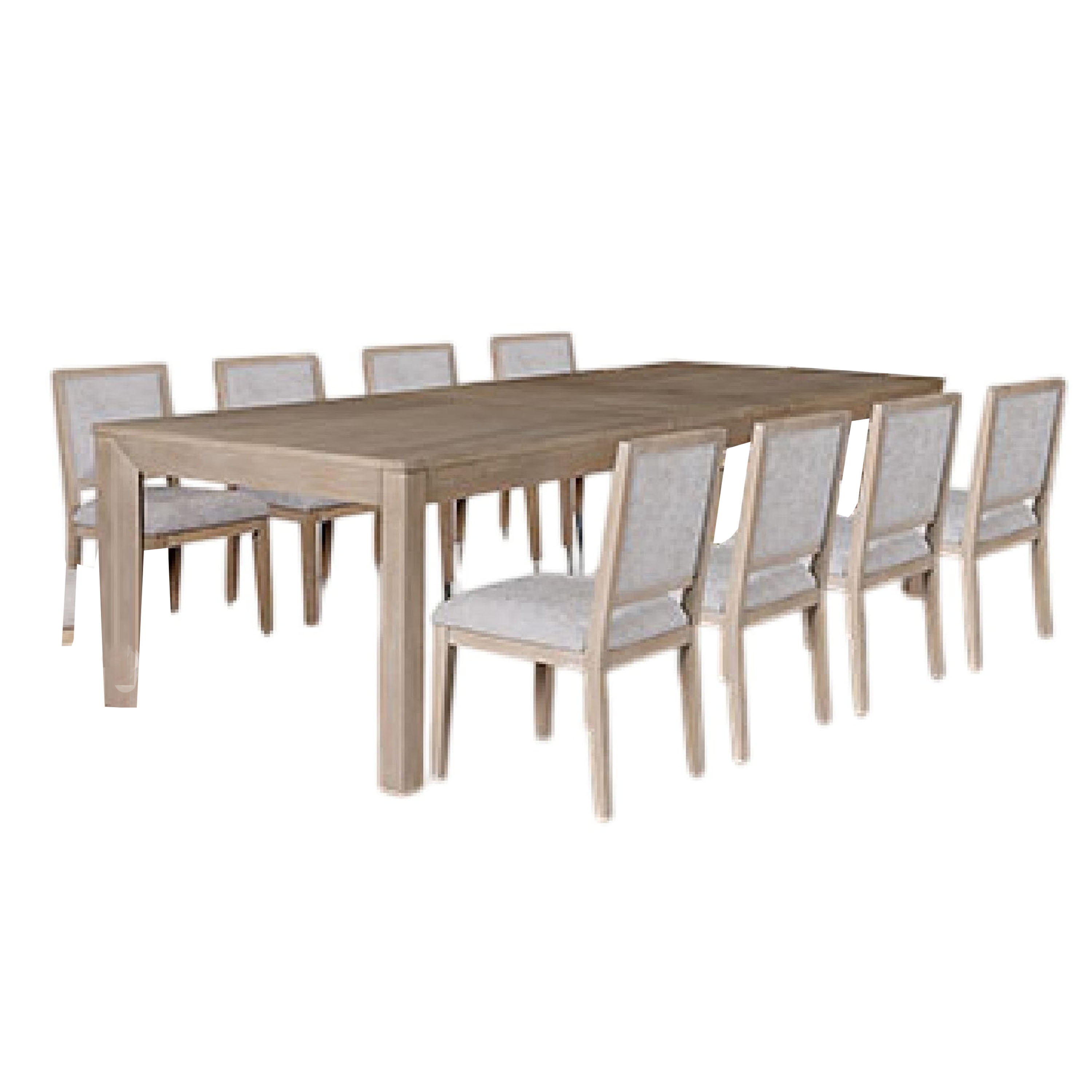 Kizie 9pc Dining Table Set, 94-118 Inch Extendable, Tawny Brown Chairs ...