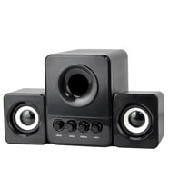 GOgroove SonaVERSE O2i LED Computer Speakers (Black) Small USB Powered ...