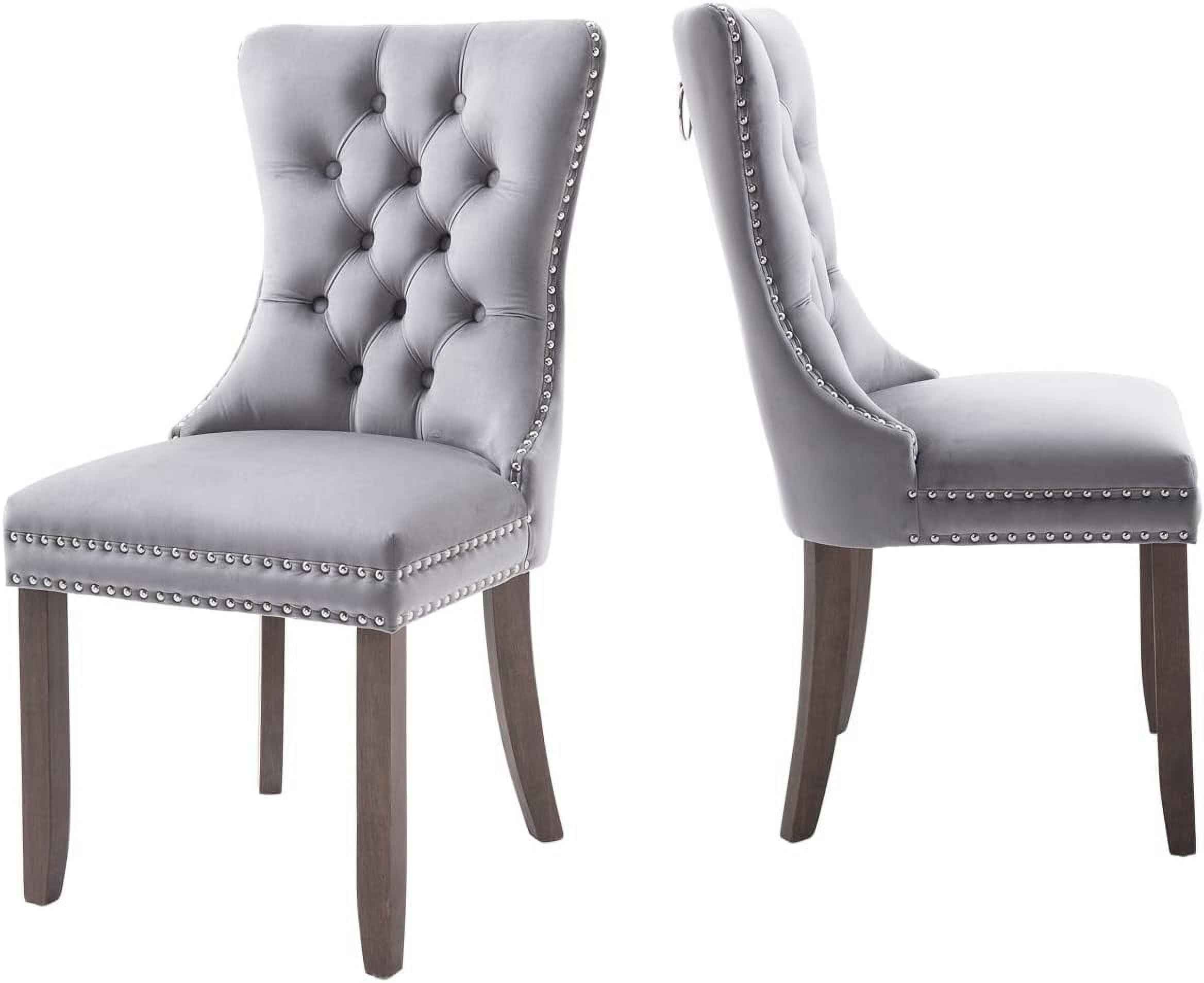 Kiztir Velvet Dining Chairs Set of 2, Upholstered Dining Chairs with ...