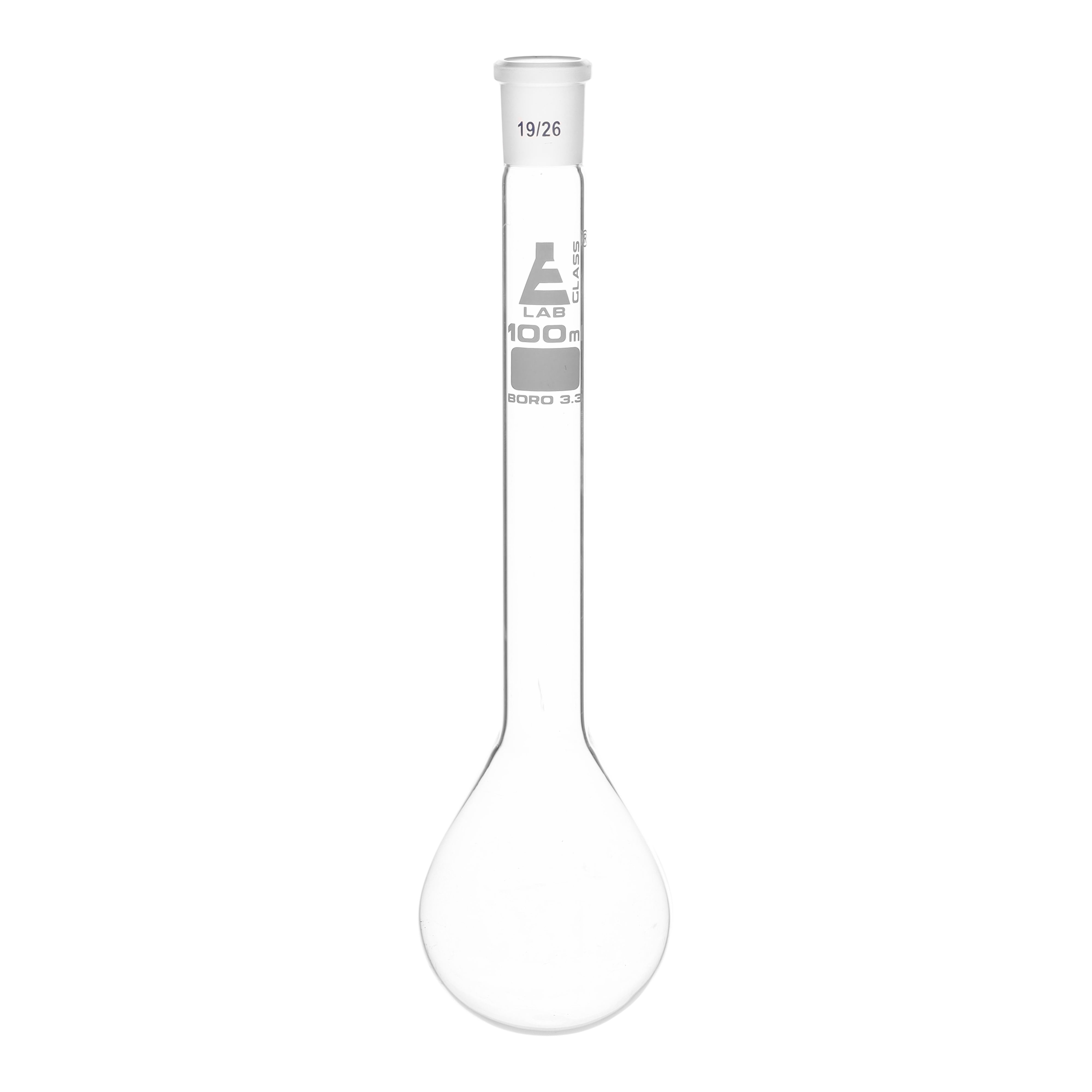Kjeldahl Flask, 100mL - 19/26 Socket Size - Long Neck, Round Bottom ...