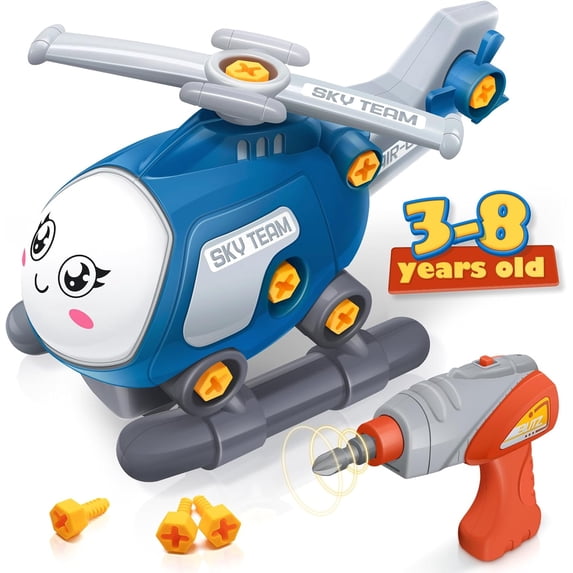 Kjislet Developmental Helicopter Toy, Take Apart and Build with Hand ...