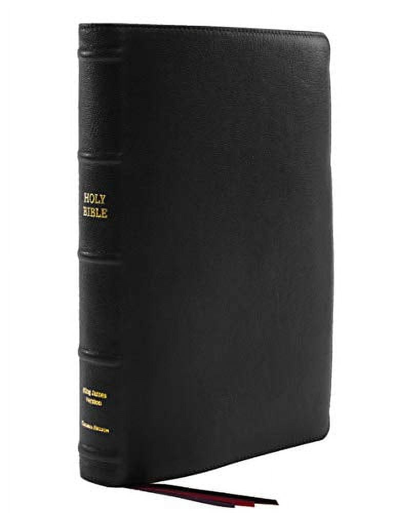 Kjv, Thinline Bible, Giant Print, Premier Goatskin Leather, Black ...