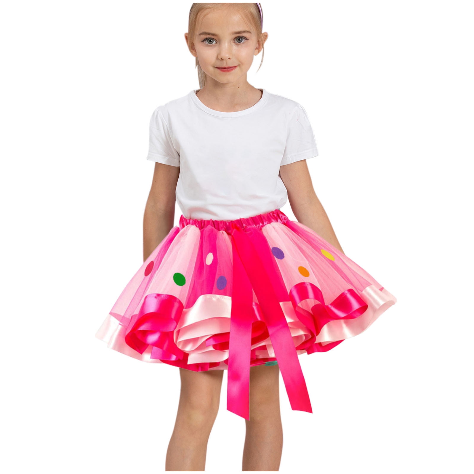 KkSLirnhs 4-6 Years Girls' Cute Bubble Mini Skirt with Fluffy Tulle ...