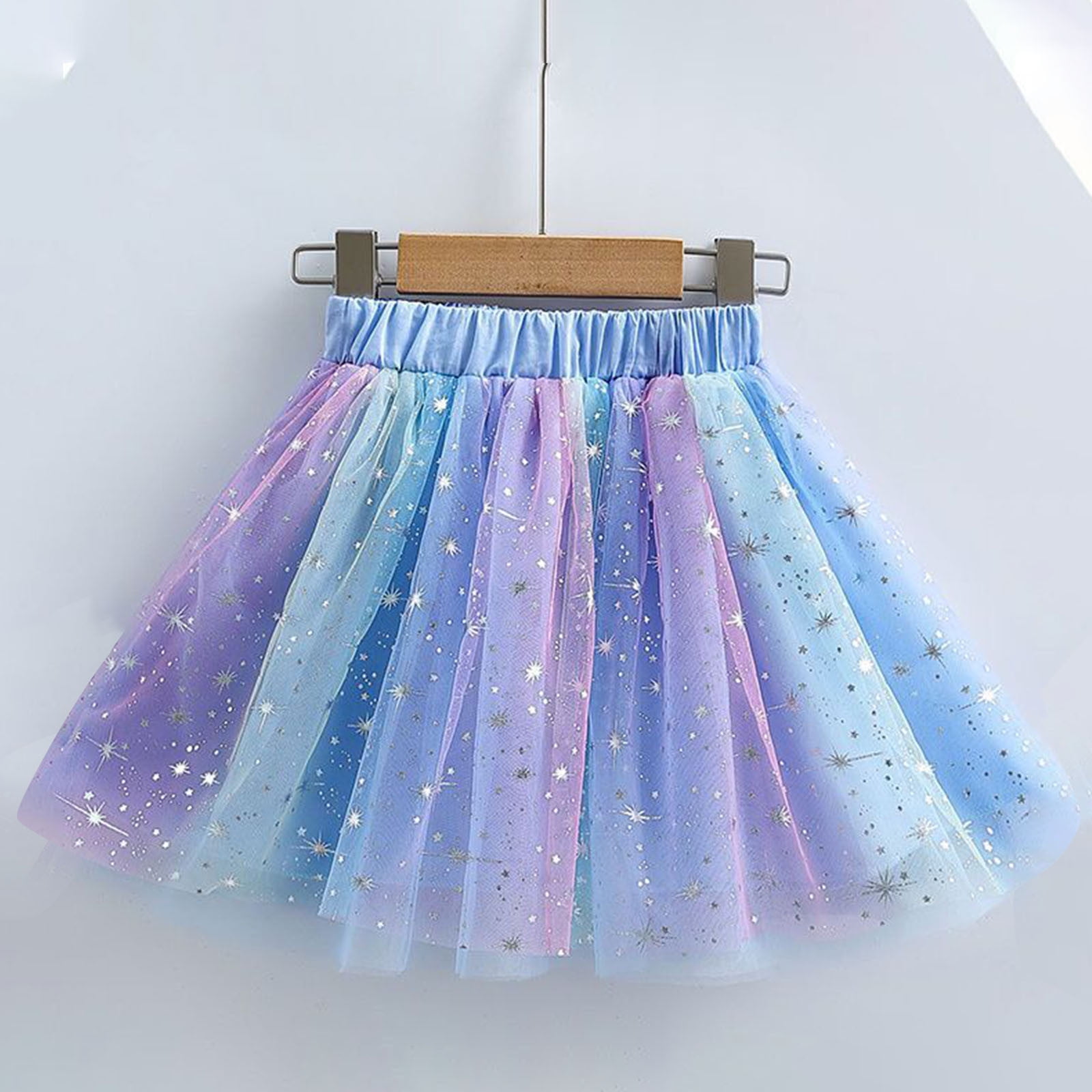 KkSLirnhs 7 Years Girls' Elegant Bubble Mini Skirt with Soft Net Layers ...