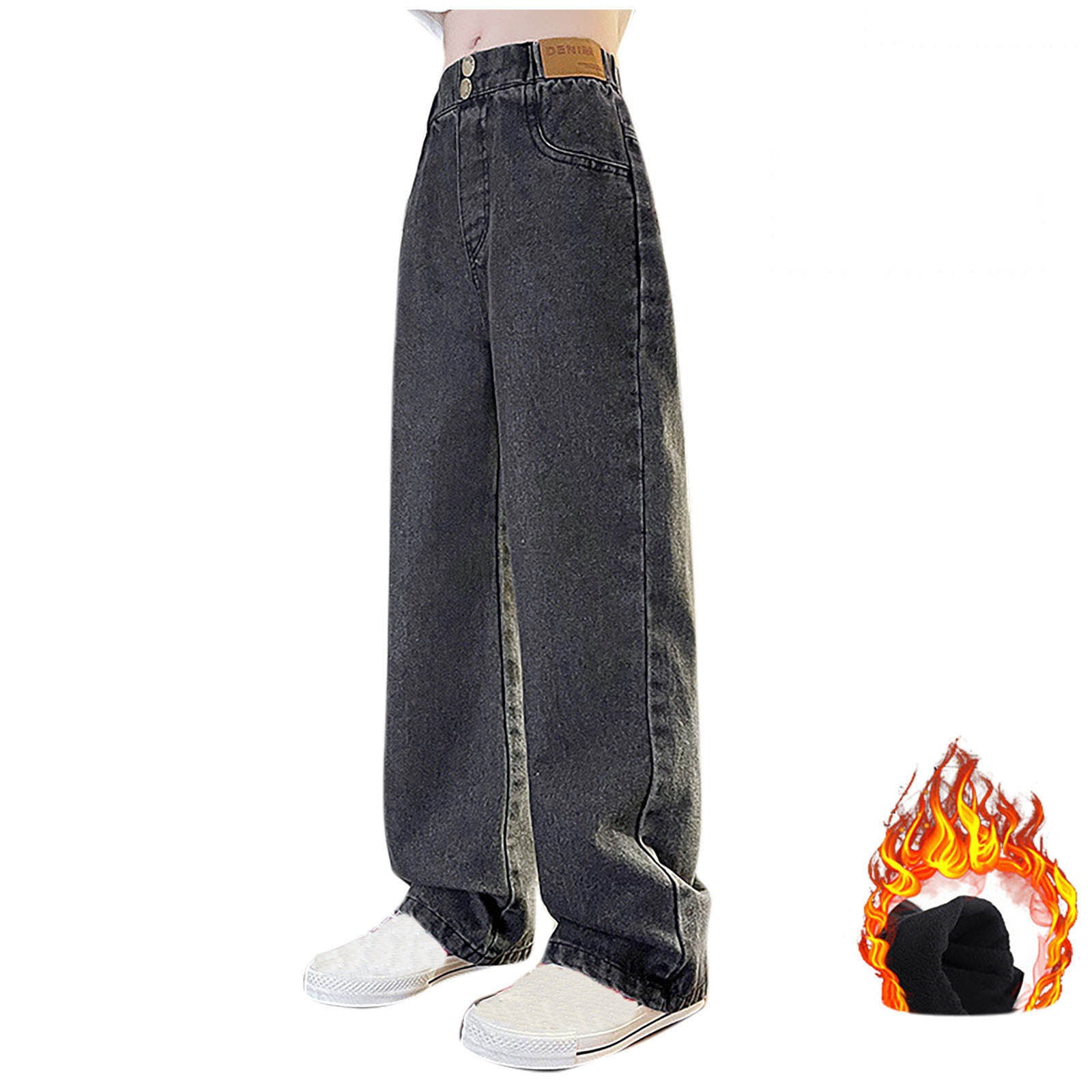 KkSLirnhs Jeans for Girls 10-12 High Rise Flare 8 Years Girls Cowboy ...
