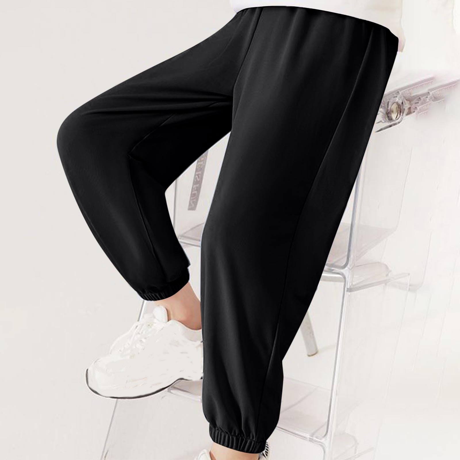 KkSLirnhs Pants for Girls 10-12 3-14year Middle Aged Girls Active Pants ...