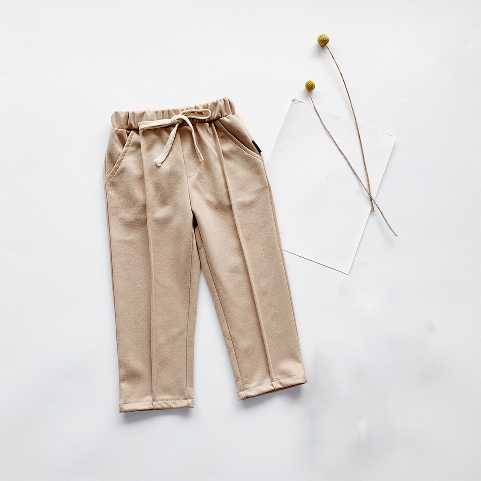 KkSLirnhs School Uniform Girls Girls Straight Pants Back to School Kids ...