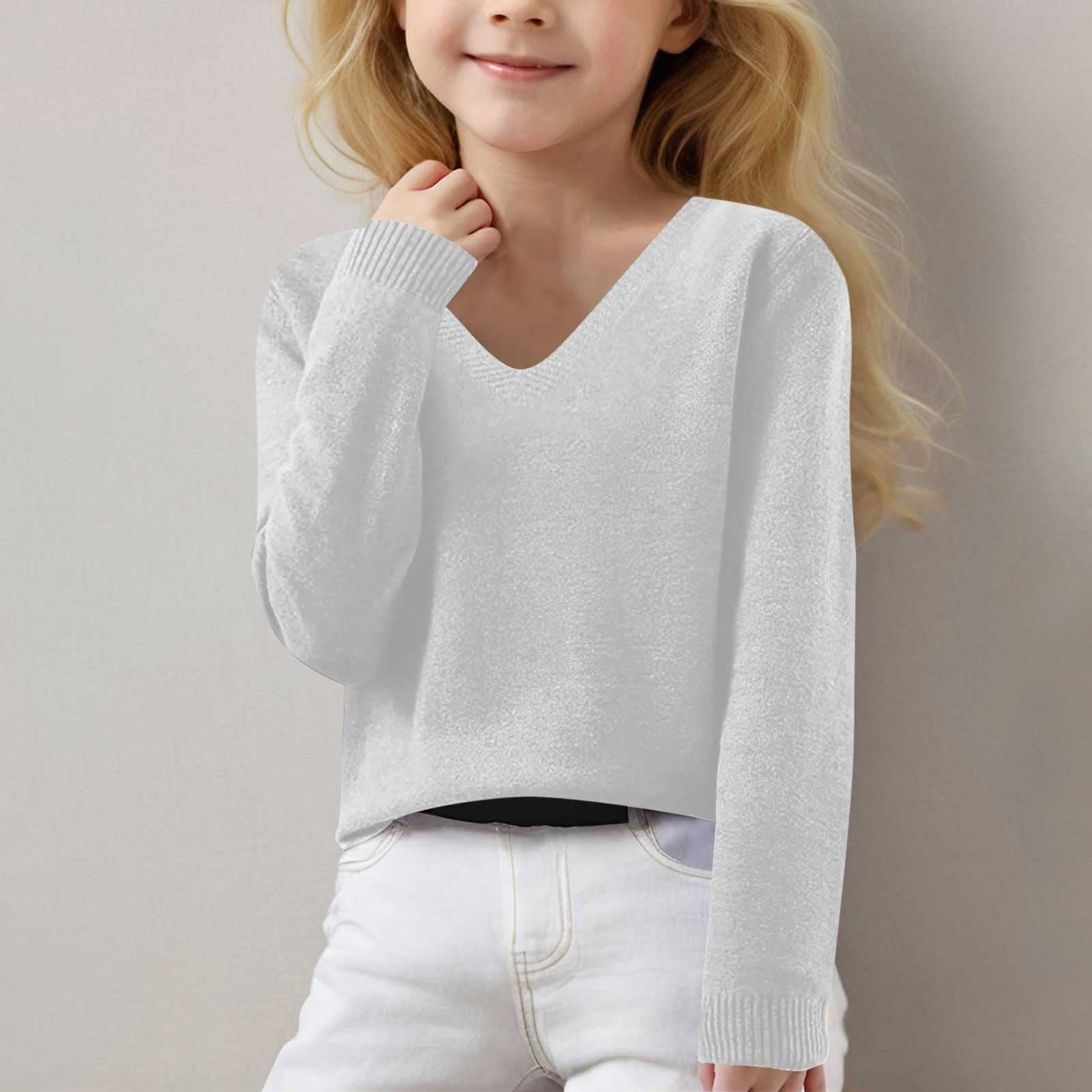 KkSLirnhs Sweaters for Girls Size 8 Long Sleeve Shirts for Girls Fall ...