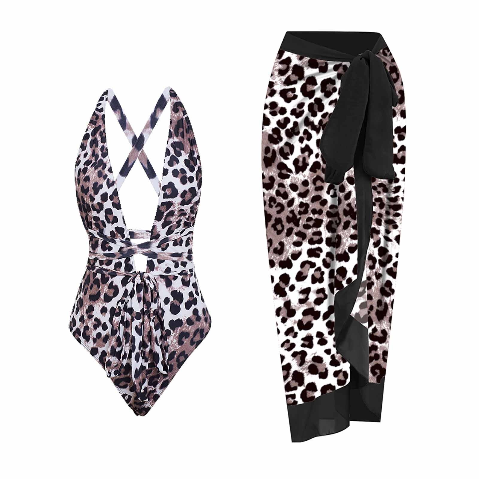 Kkslirnhs Swimsuit Women Plus Size Clearance Womens Swimsuit Leopard