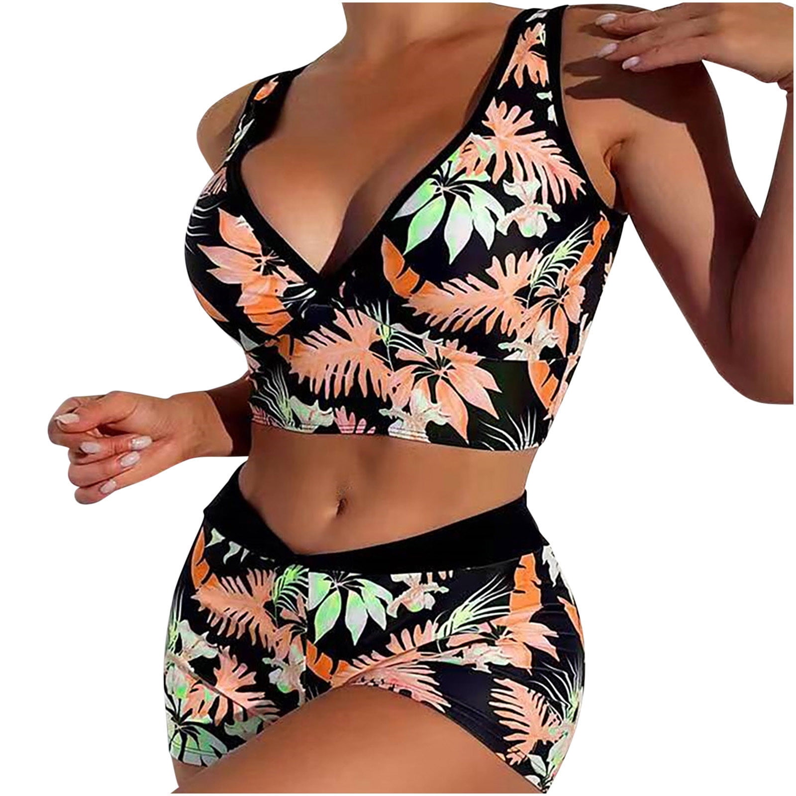 Kkslirnhs Swimsuit Women Plus Size Clearance Womens Print Swimwear Two