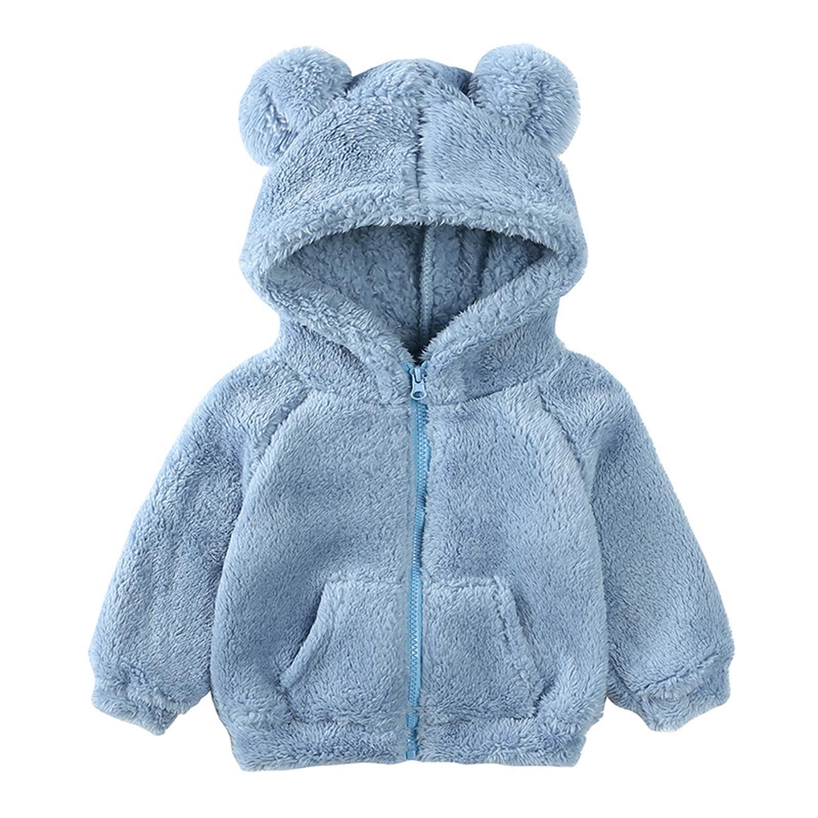 KkSLirnhs Winter Deals! Lamb Fleece Jackets for Toddlers Girls Boys Fleece Hoody Jackets Kids ...