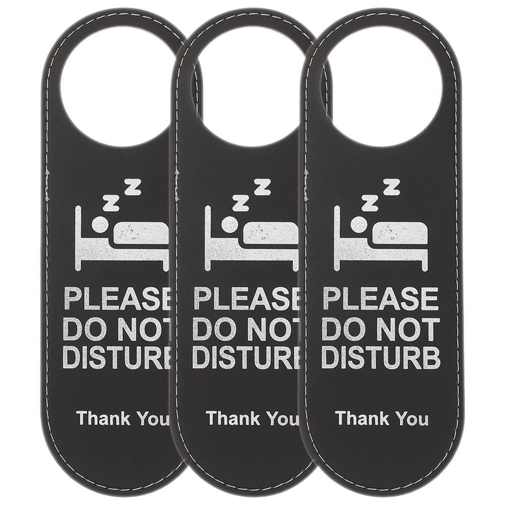 Kkewar 3Pcs Leather Door Hanger Signs Hotel Do Not Disturb and Make Up ...