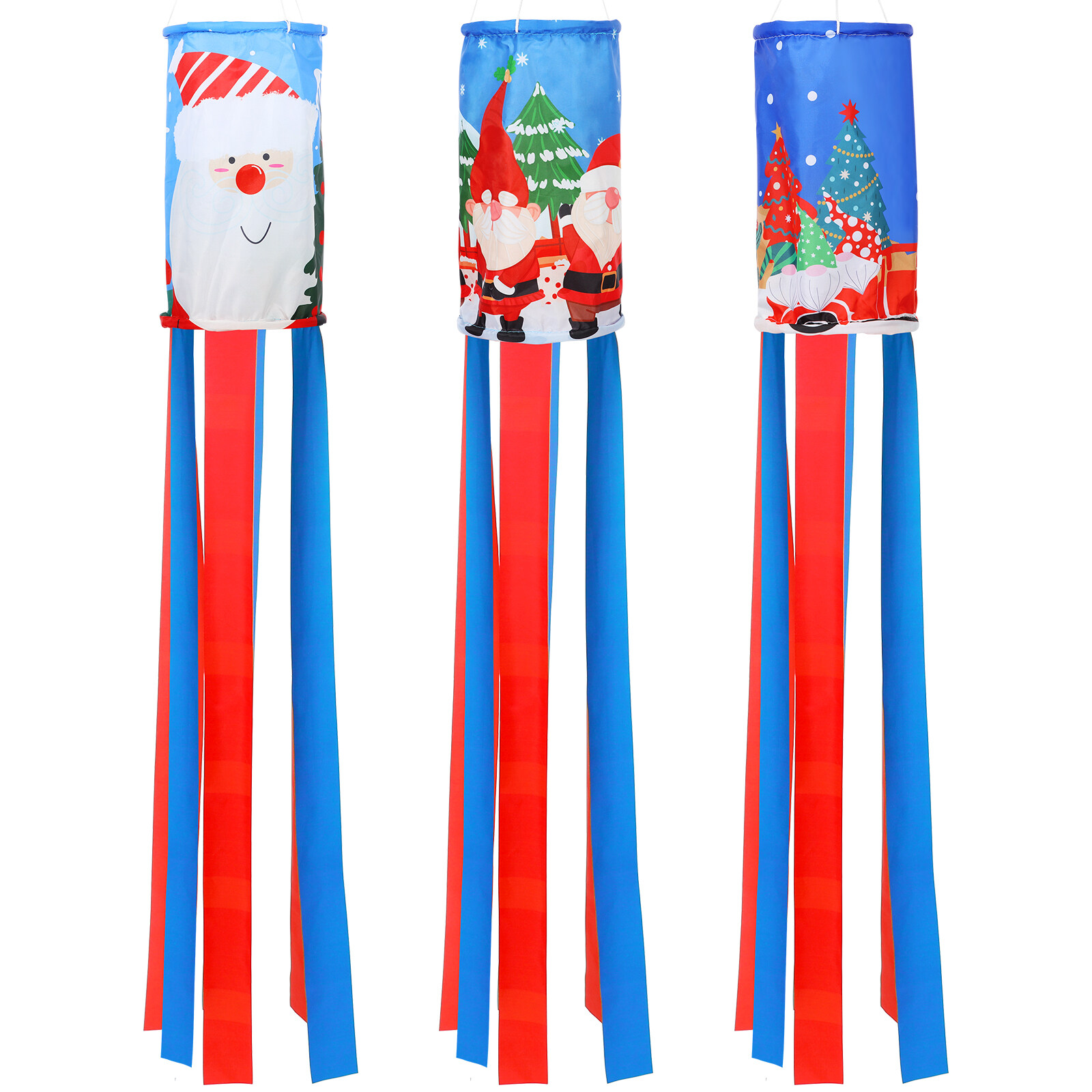 Kkewar 3Pcs Xmas Yard Decoration Wind Sock Garden Hanging Flag Wind ...