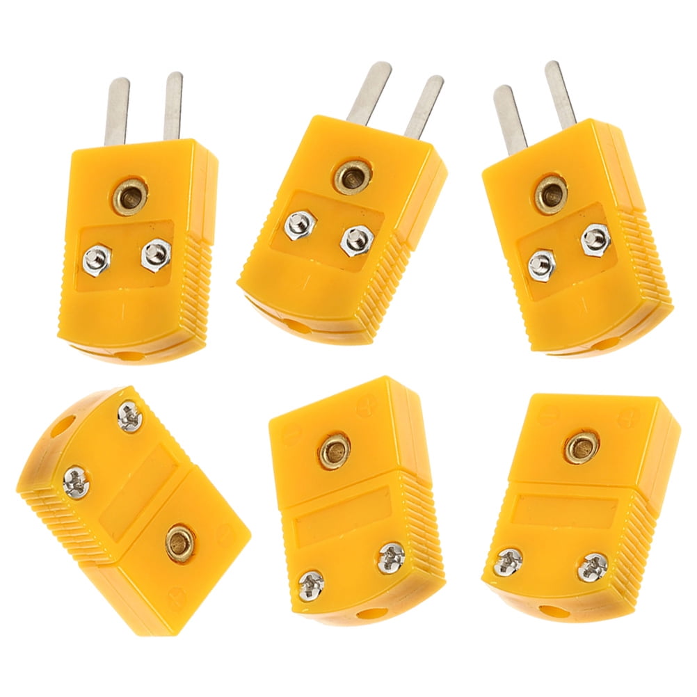 6pcs Wire Connectors K Type Thermocouple Adapter Male Female ...