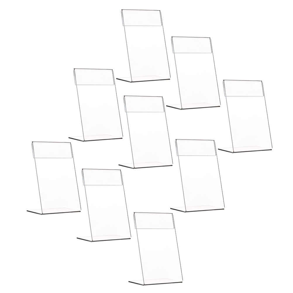 Kkewar 9Pcs Simple Acrylic Sign Holder Useful Office Tabletop Paper ...