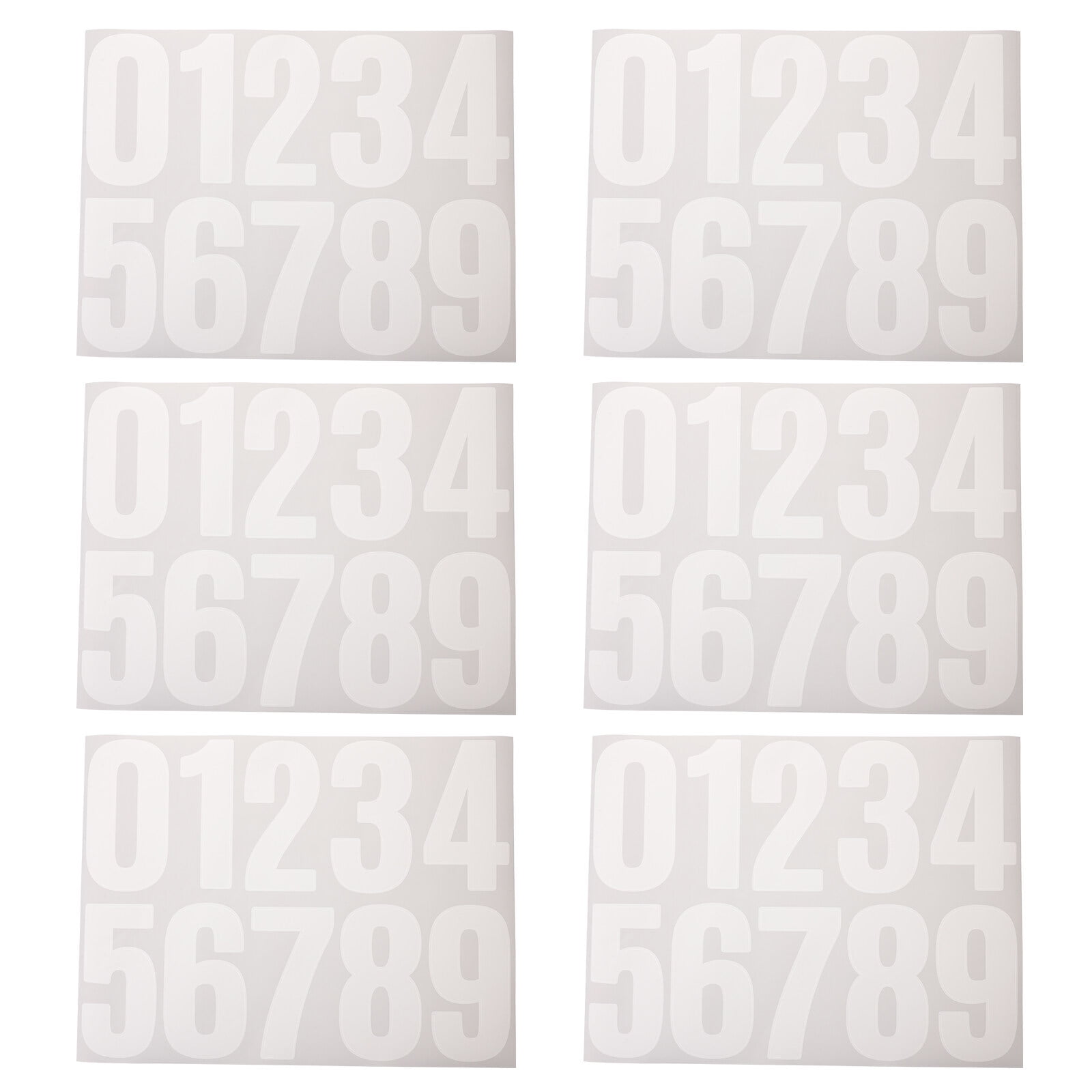 Kkewar Number Stickers,6 Sheets Large Number Stickers Adhesive Numbers ...