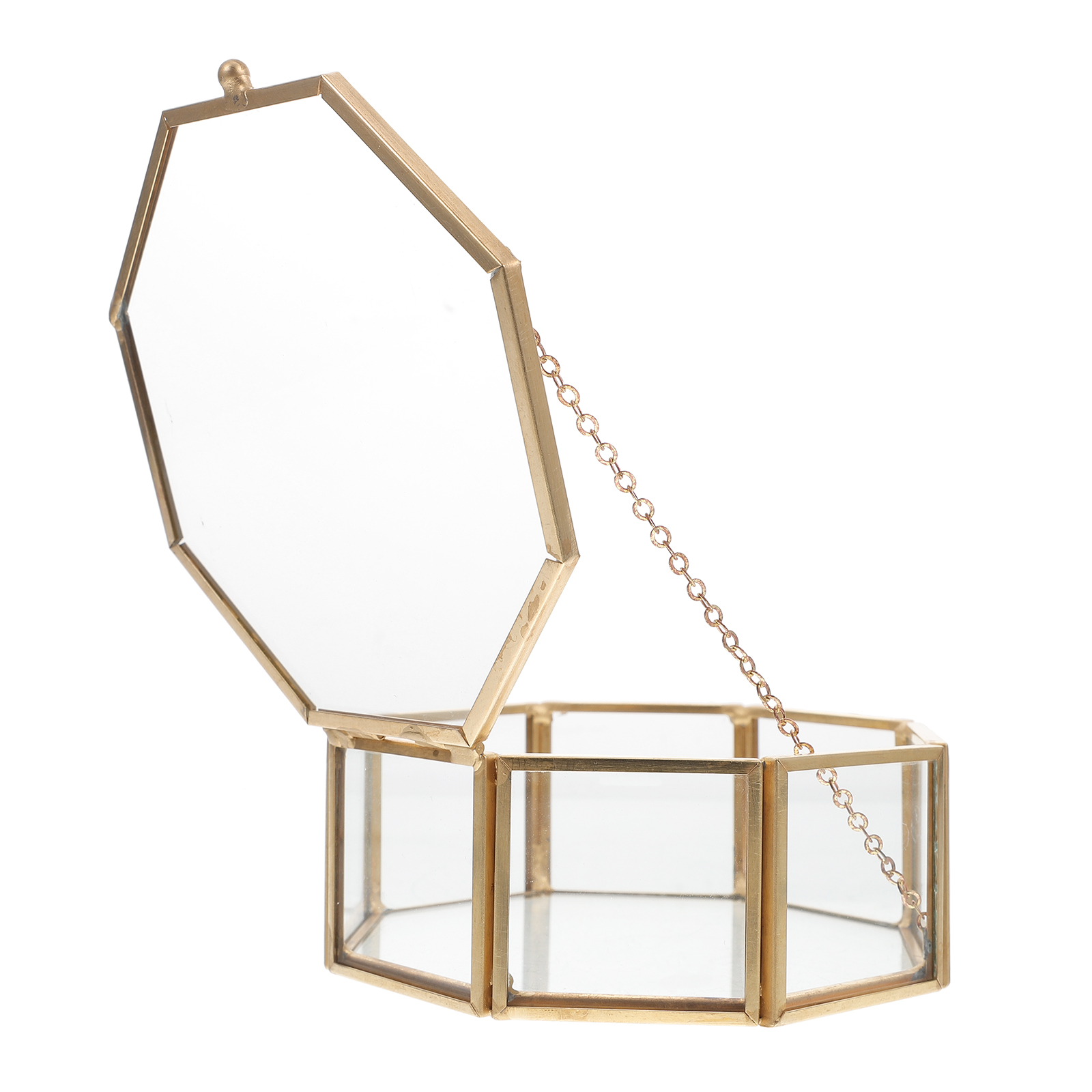 Kkewar Stand Octagon Storage Box Transparent Jewelry Octagonal Man ...