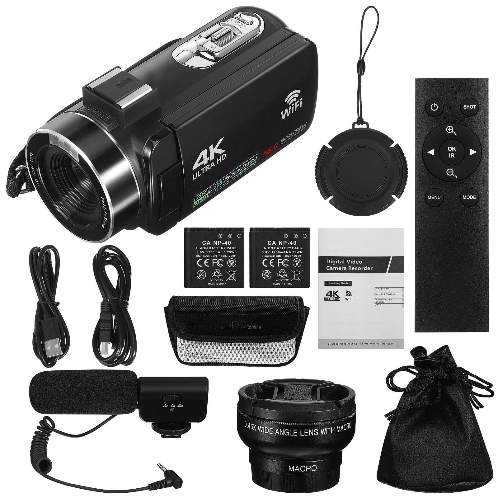 Kkewar Video Camera High Definition Digital Video Camera Touch Screen ...