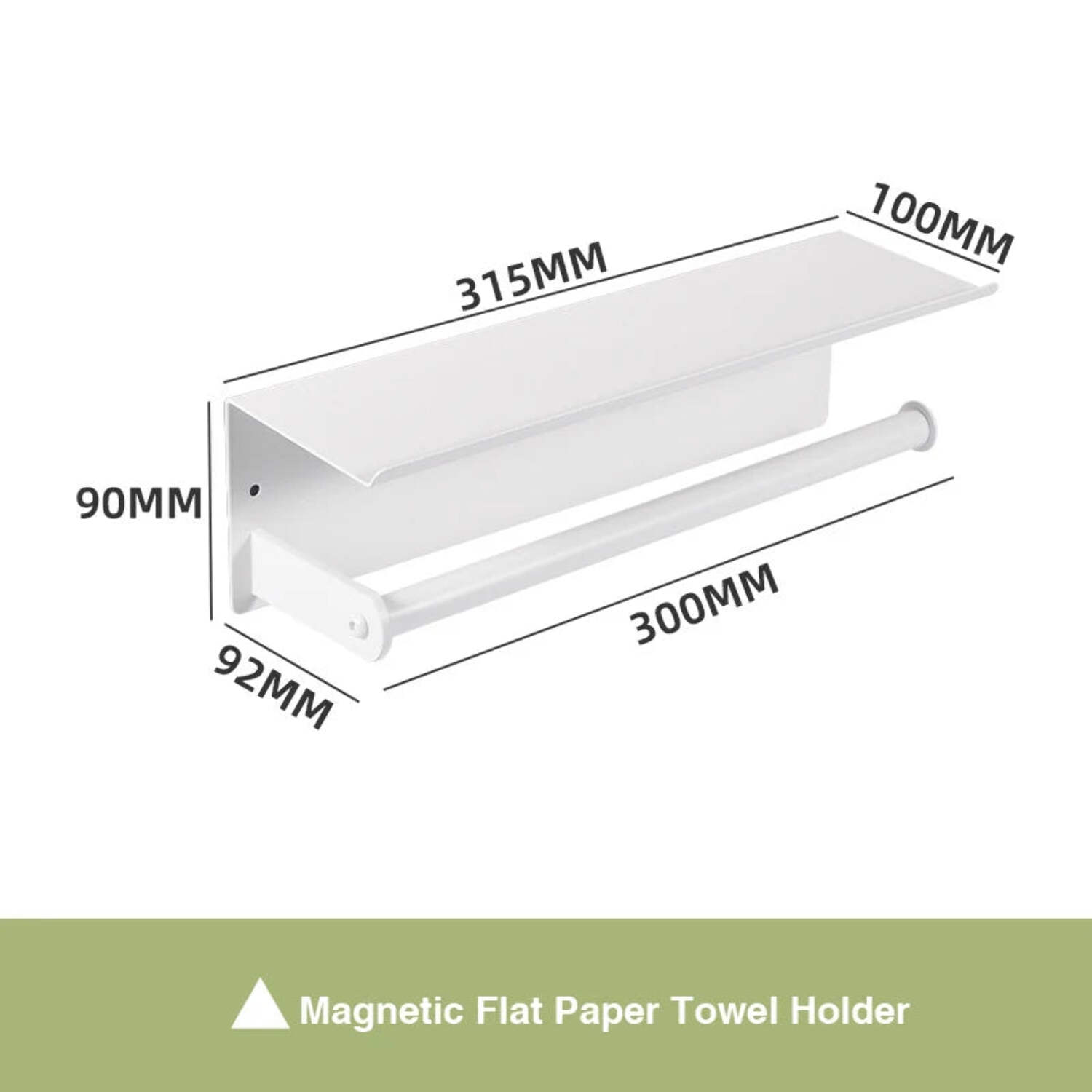 Kkitchen paper towel holder double refrigerator side magnetic condiment ...