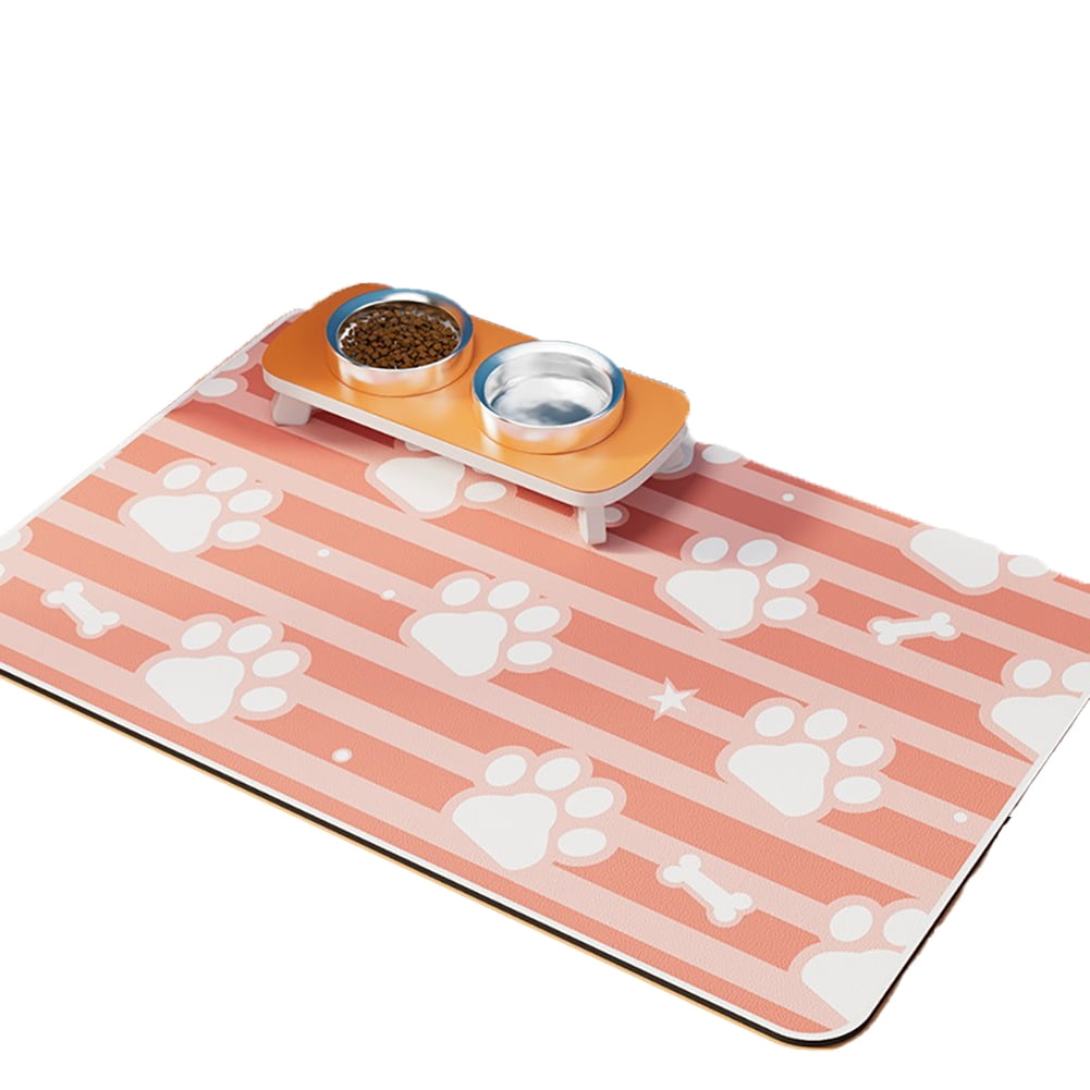 Kkkded Cat Dog Litter Mat Pet Dog Food Feeding Mat Diatom Mud Dog Food ...