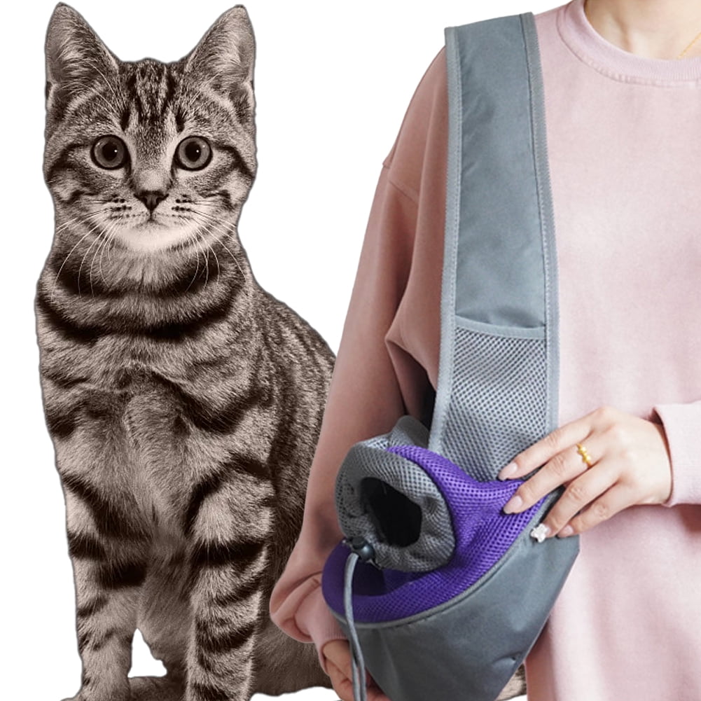 Kkkded Cats Dogs Carrier，Pet Breathable Mesh Safe Sling Bag Carrier ...