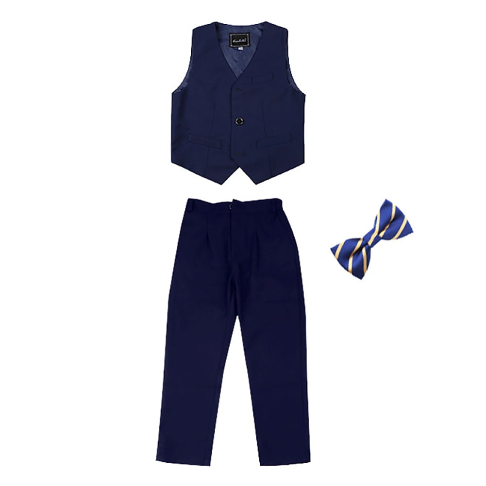 Kkkded Kids Youth Boys Gentleman Suits Outfit 3PCS Toddler Slim Fit ...