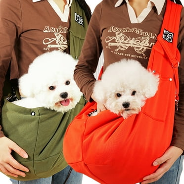 LNKOO Dog and Cat Sling Carrier – Hands Free Reversible Pet Papoose Bag ...