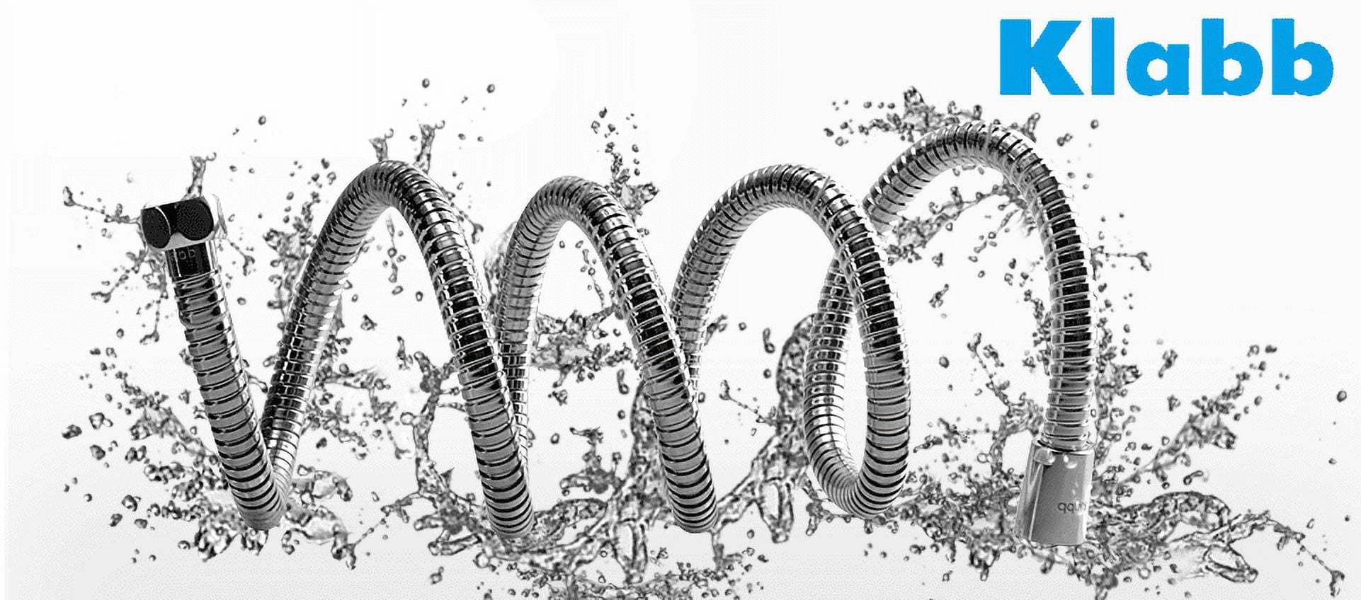 Klabb High Pressure, Flexible 96" Stainless Steel Shower Hose with ...