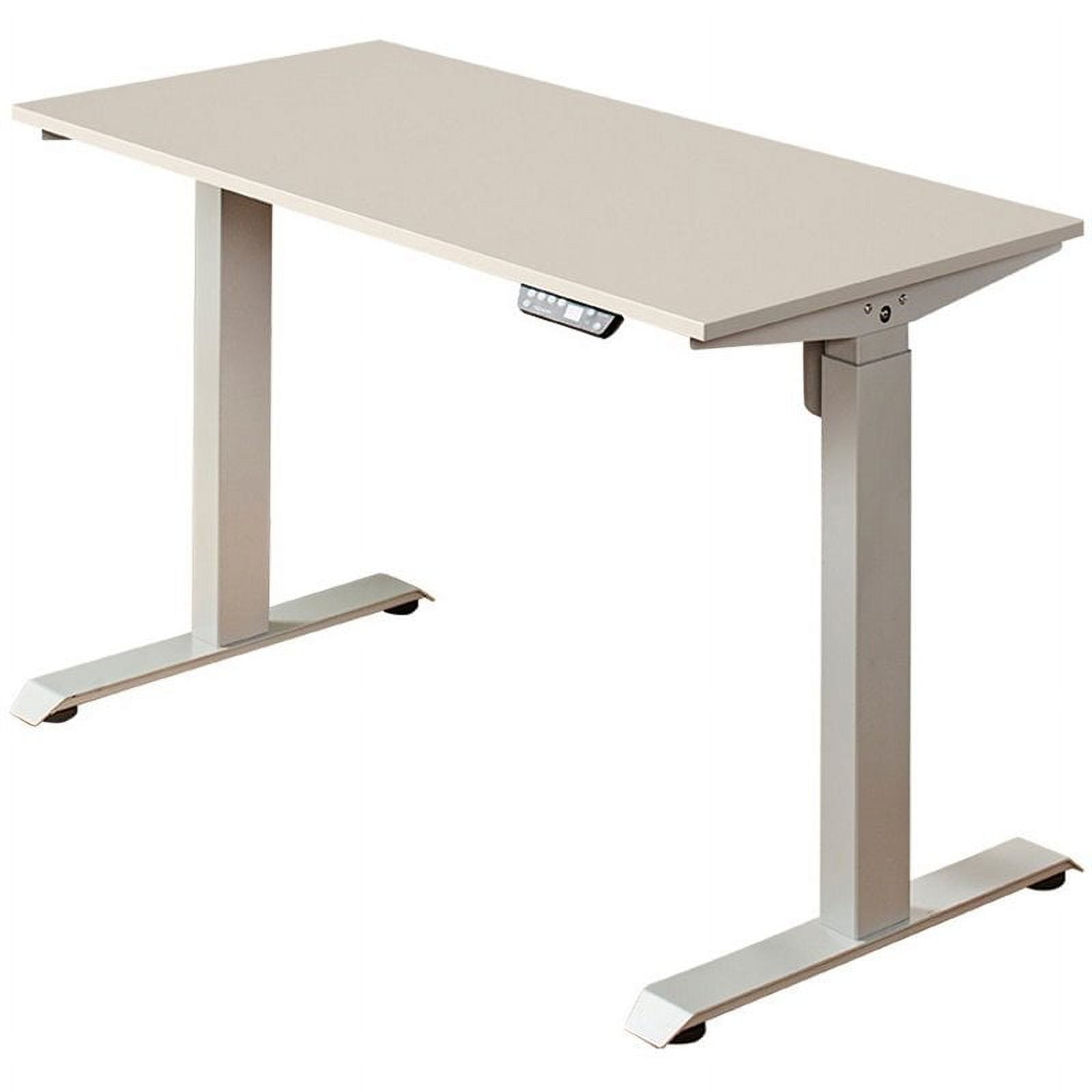 Klair Living Florence Wood Ergonomic Adjustable Computer Desk in Light ...