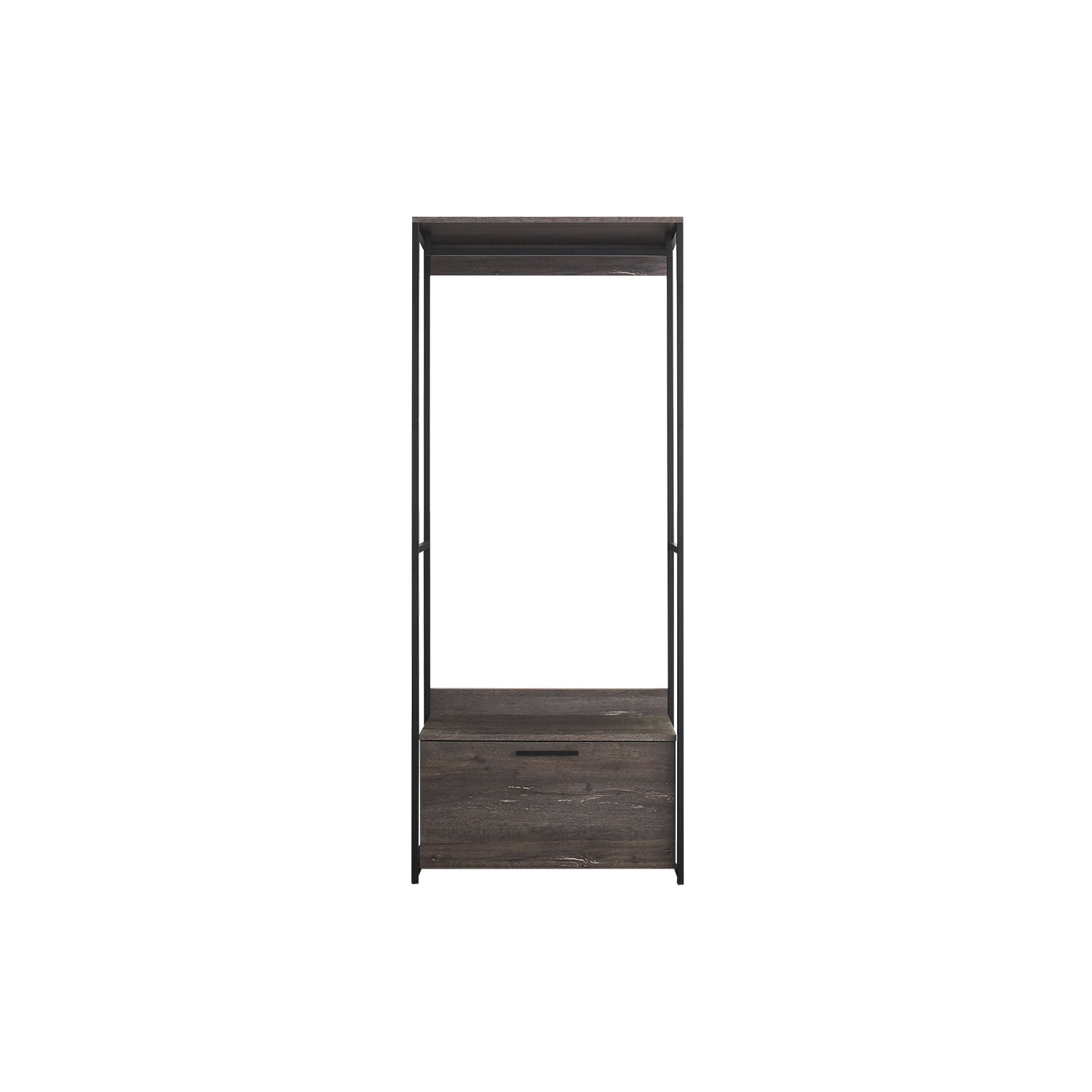 Klair Living Monica Wood and Metal Walk-in Closet with 1-Drawer in ...