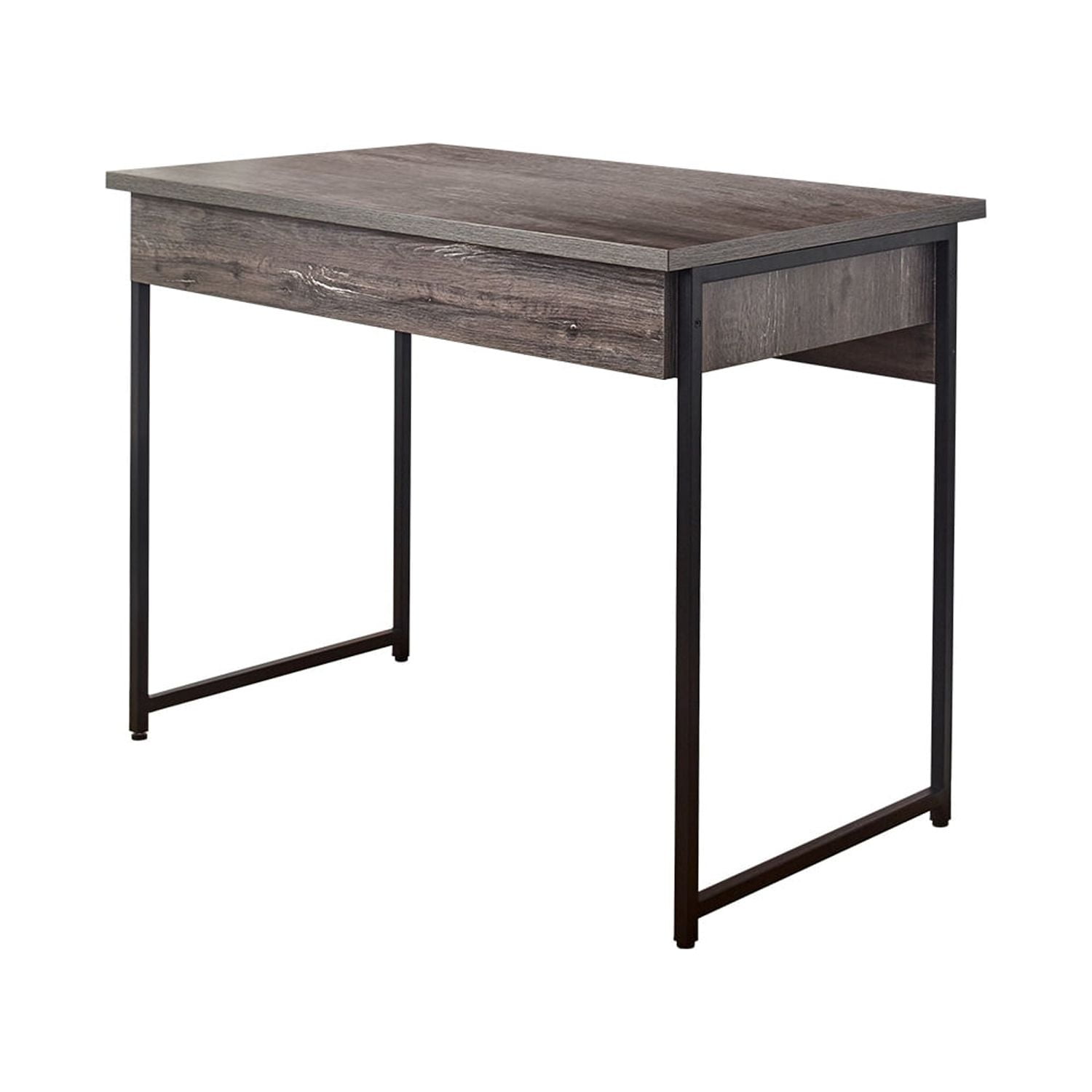 Klair Living Niche Wood and Metal Desk with One Drawer in Rustic Gray ...