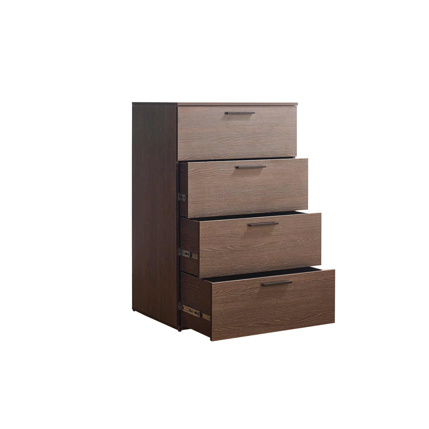 Klair Living Oliver Farmhouse Wood Chest with Four Drawers in Brown ...