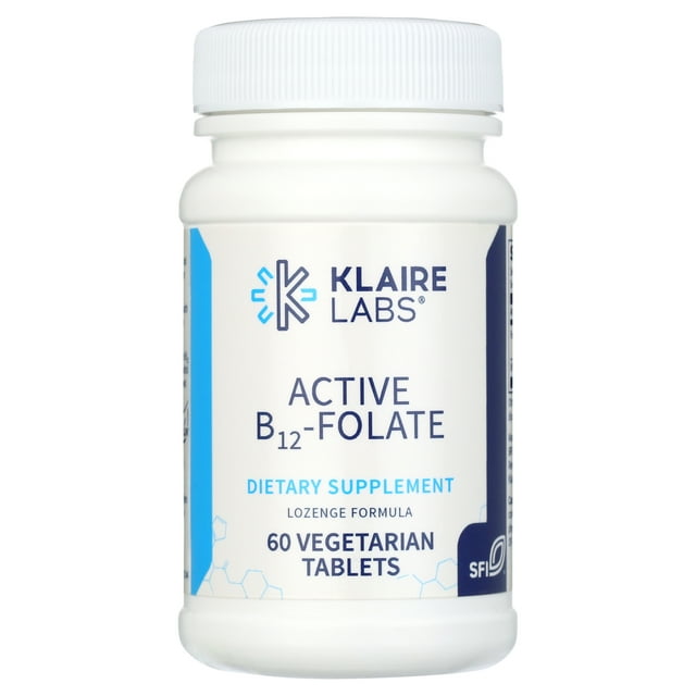 Klaire Labs Active B12-Folate - High-potency, fast-dissolving tablets ...