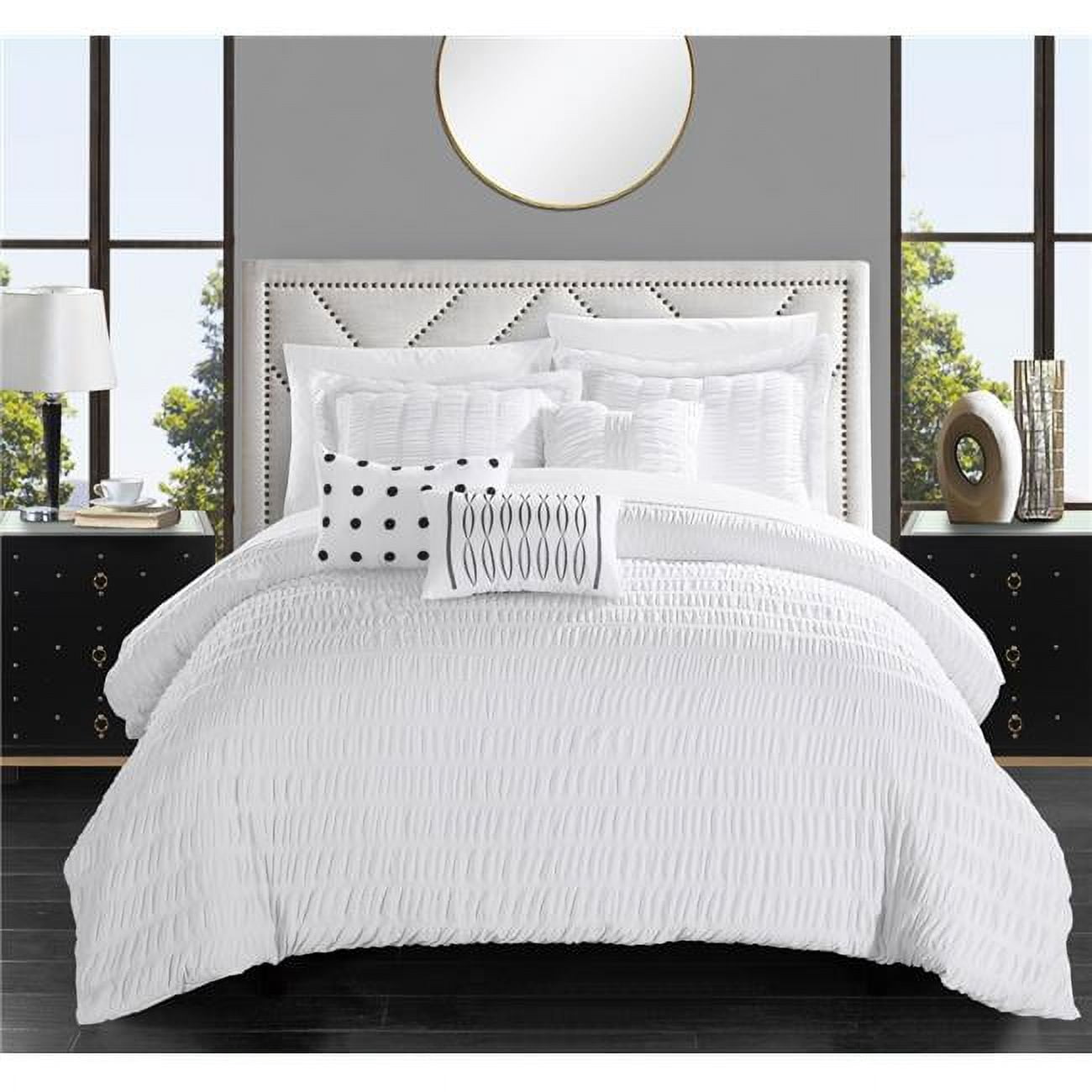 Klara 10 Piece Comforter Set, White - Queen - Walmart.com