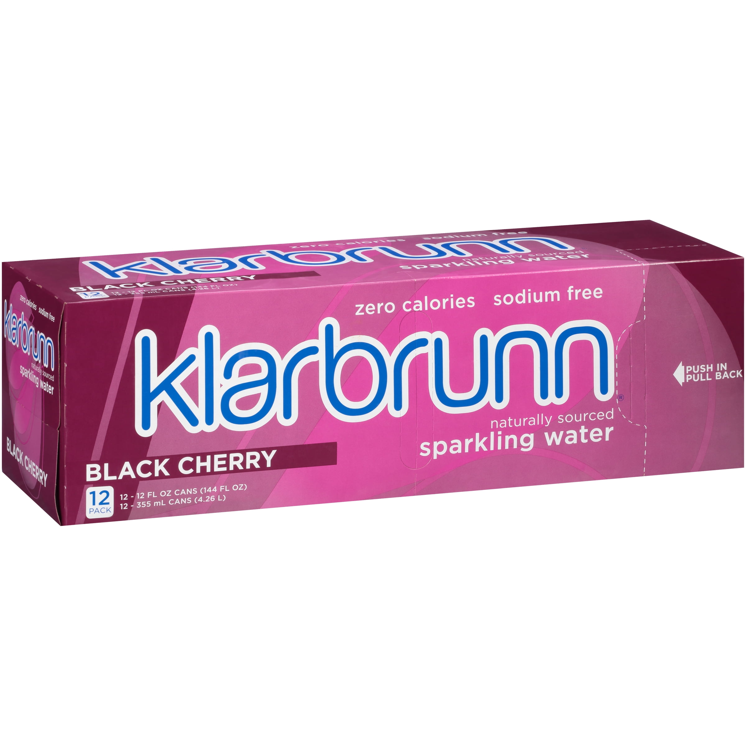 Klarbrunn Black Cherry Naturally Sourced Sparkling Water, 12 fl oz 12 ...