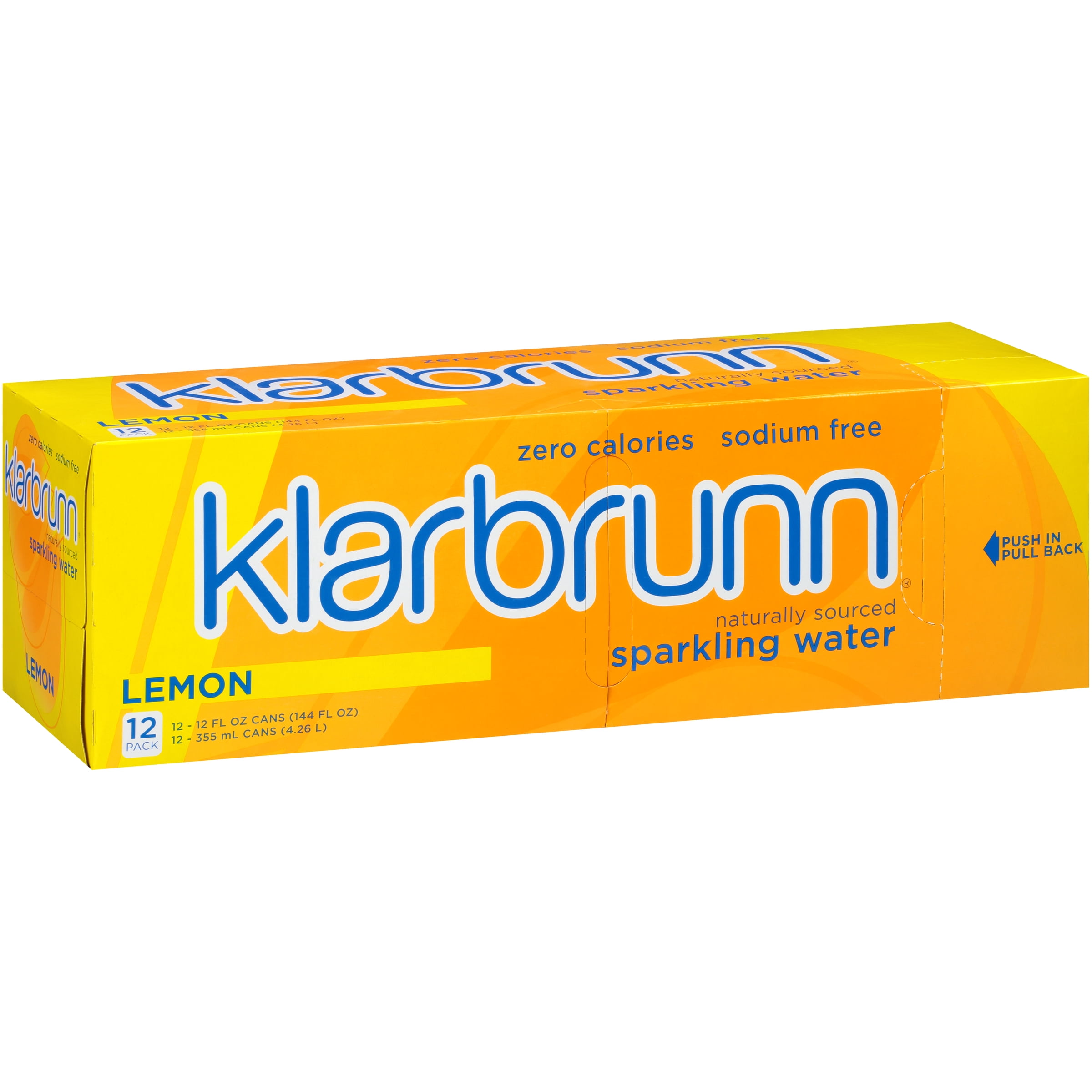 Klarbrunn Lemon Naturally Sourced Sparkling Water, 12 fl oz 12 Pack ...
