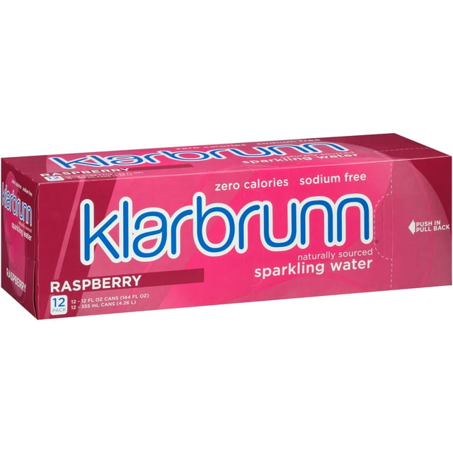 Klarbrunn Raspberry Naturally Sourced Sparkling Water, 12 fl oz 12 Pack ...