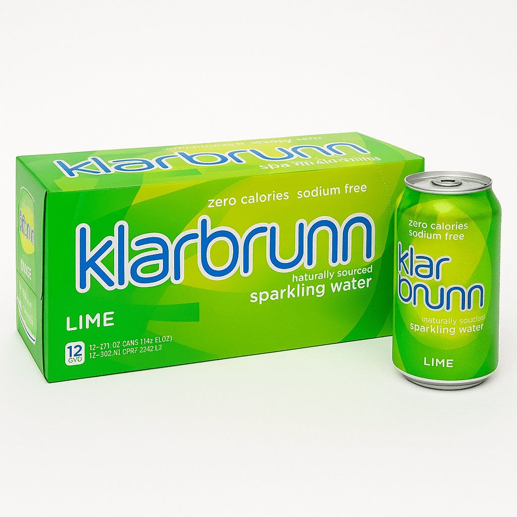 Klarbrunn Sparkling Water, Lime, 12 fl oz Cans, 12-Pack – Naturally ...
