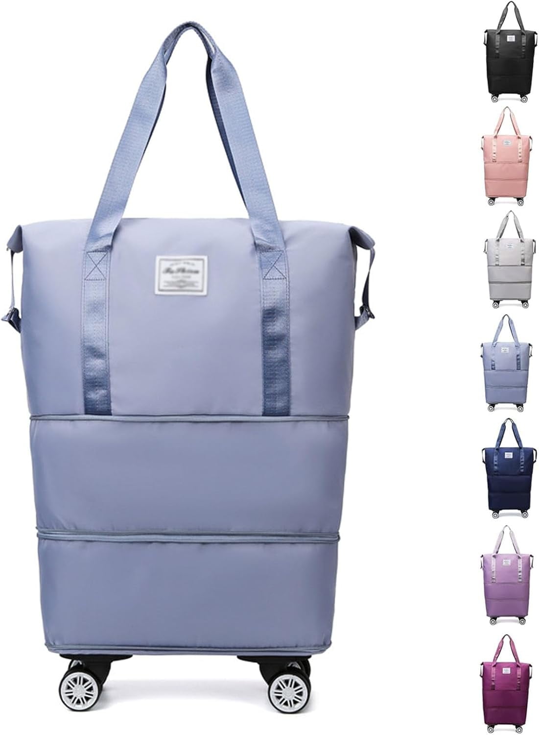 Klarson Expandable Bag with Wheels, Scratch Expandable Travel Duffle ...