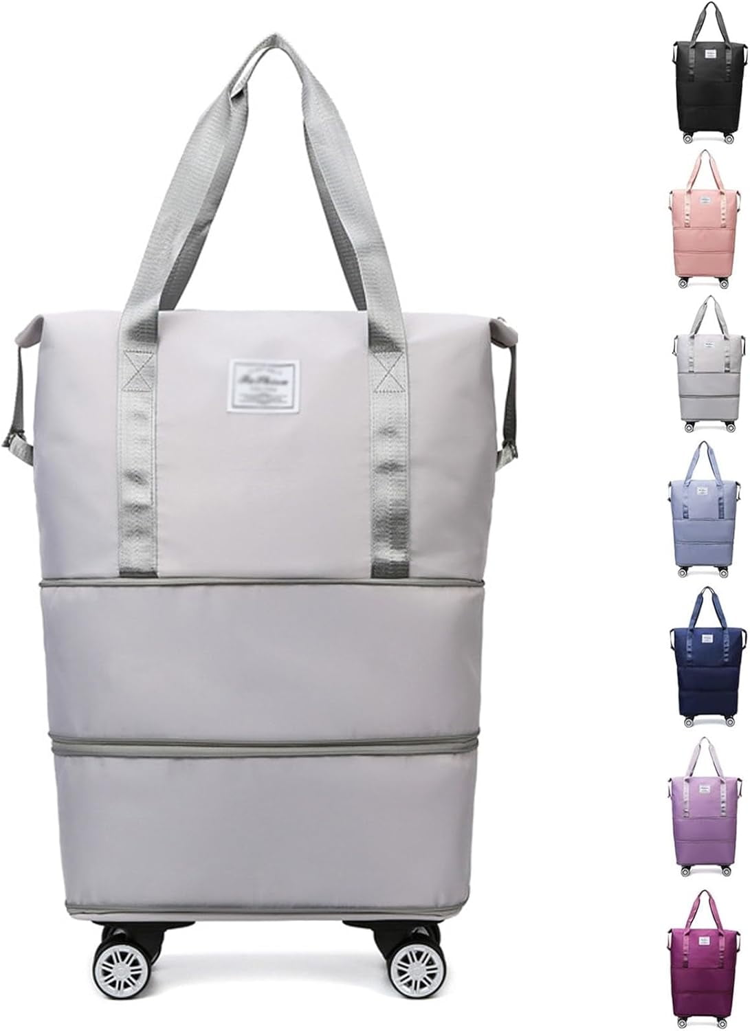 Klarson Expandable Bag with Wheels, Scratch Expandable Travel Duffle ...