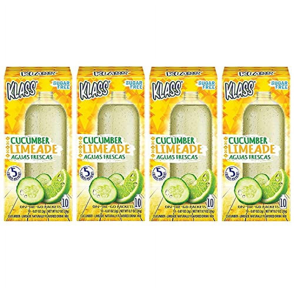 Klass Aguas Frescas Cucumber-Limeade Drink Mix - Sugar Free! (Pack of 4 ...