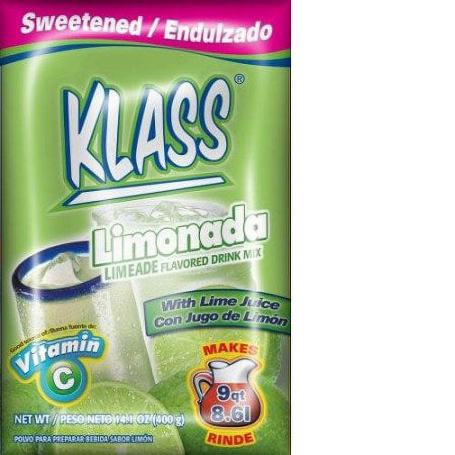Klass Aguas Frescas Limonada Limeade Drink Mix 14.1 oz (Pack of 4 ...