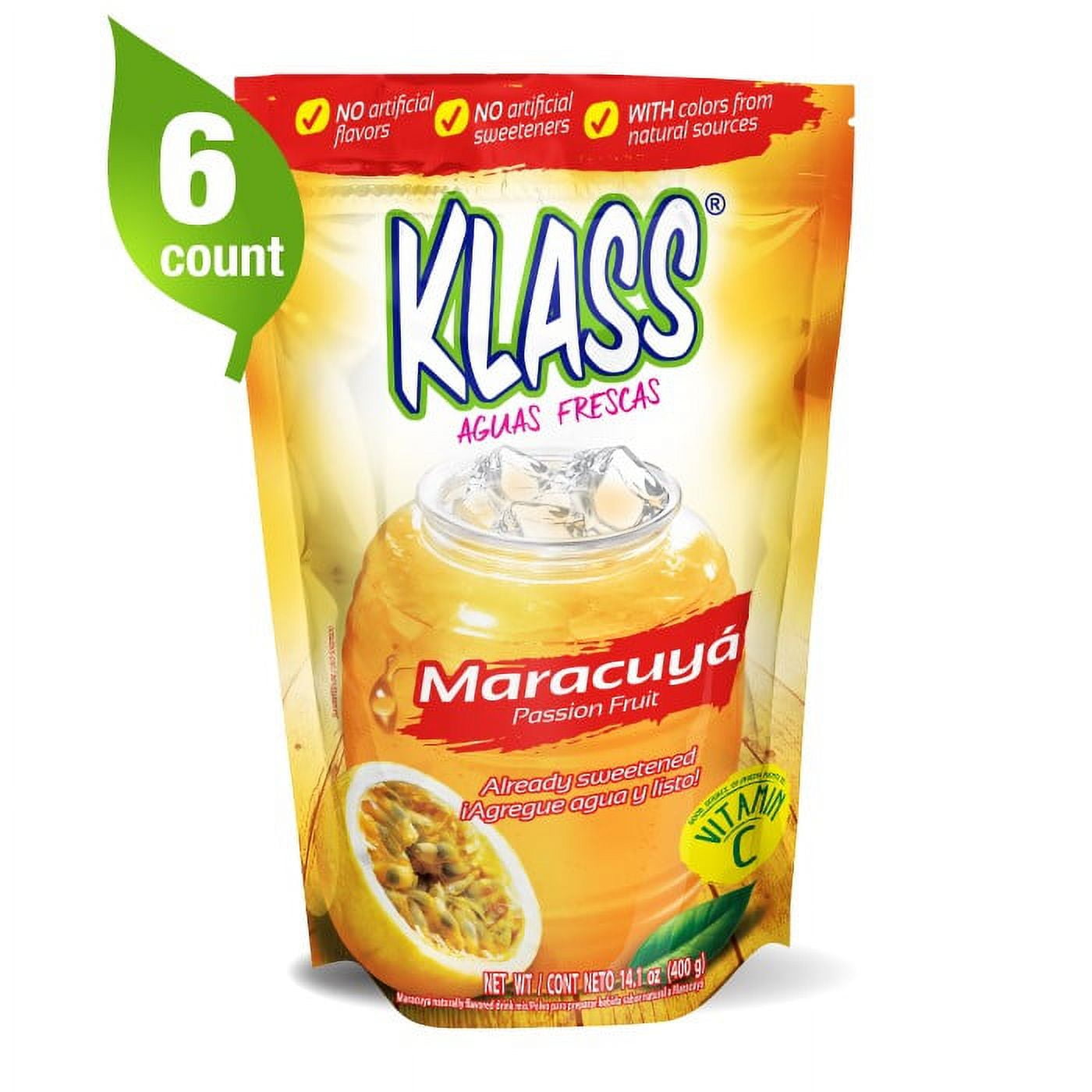 Klass Aguas Frescas Maracuya Drink Mix , No Artificial Flavors ...