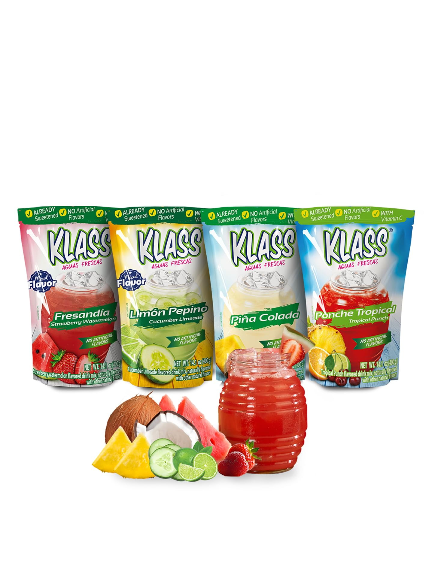 Klass Aguas FrescasITSC | Drink Mix | Variety Pack Of Strawberry ...