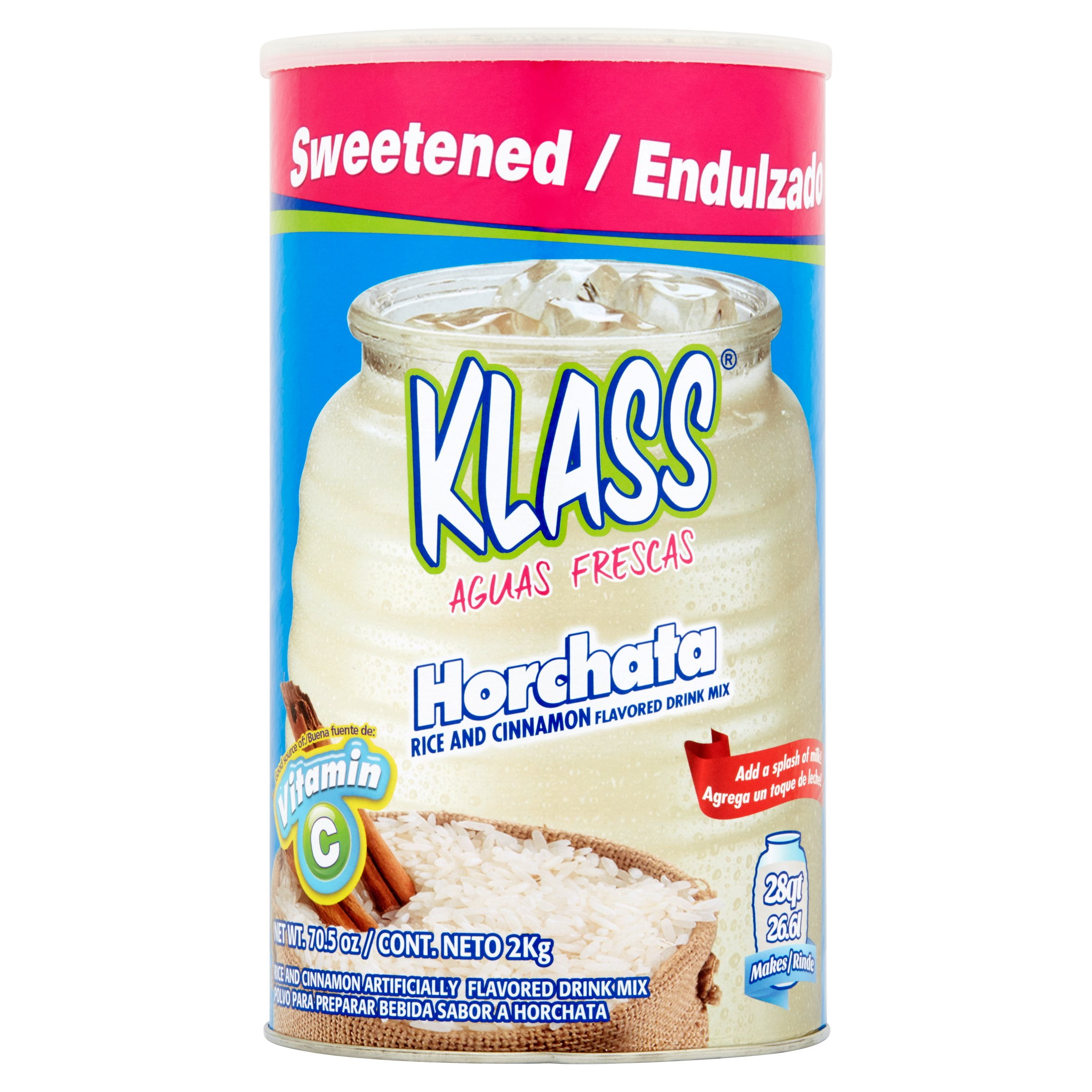Klass Drink Mix, Horchata Rice and Cinnamon, 70.5 Oz, 1 Count - Walmart.com
