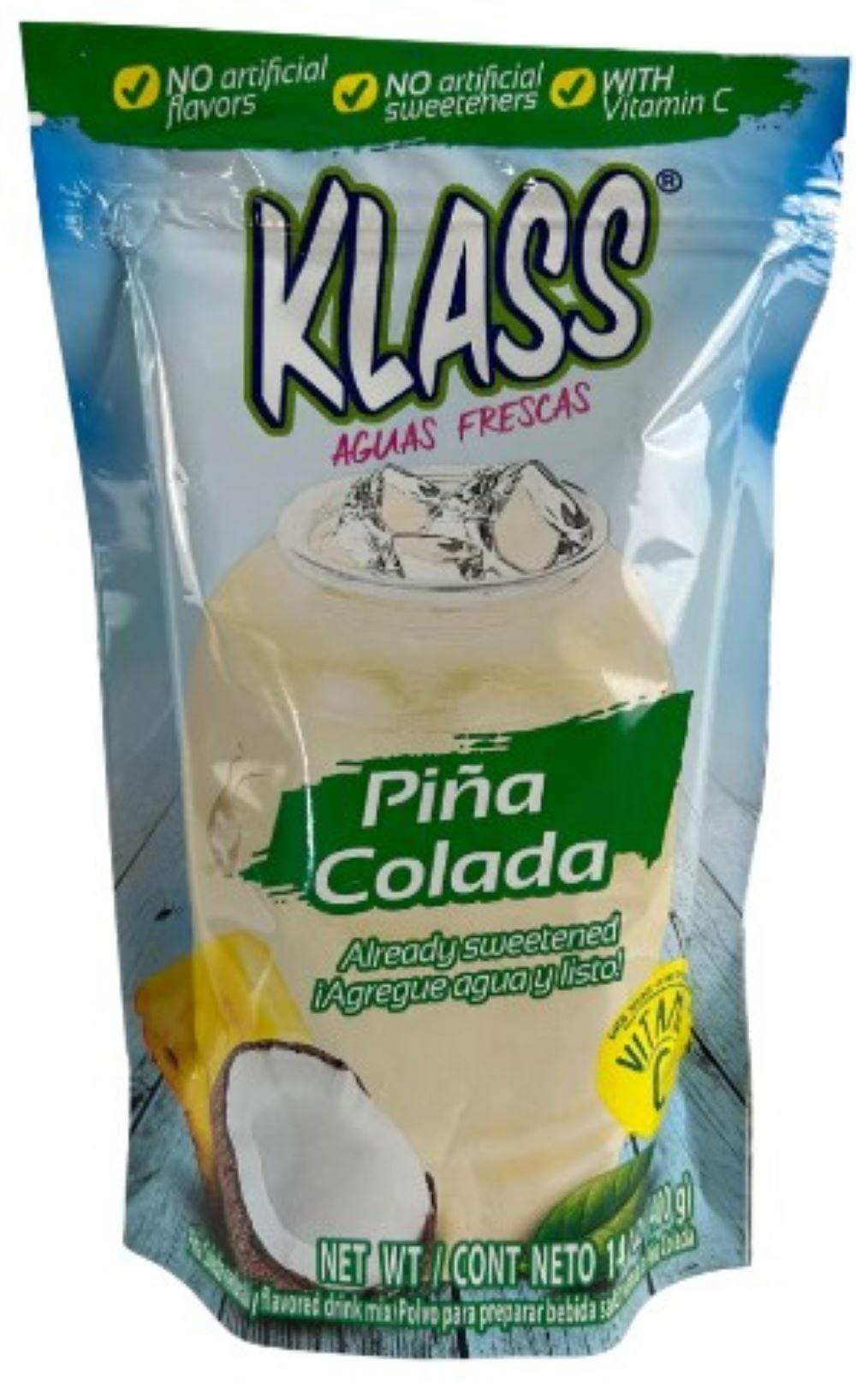 Klass Flavored Drink Mix Pina Colada 14.1 oz (Pack of 5) - Walmart.com