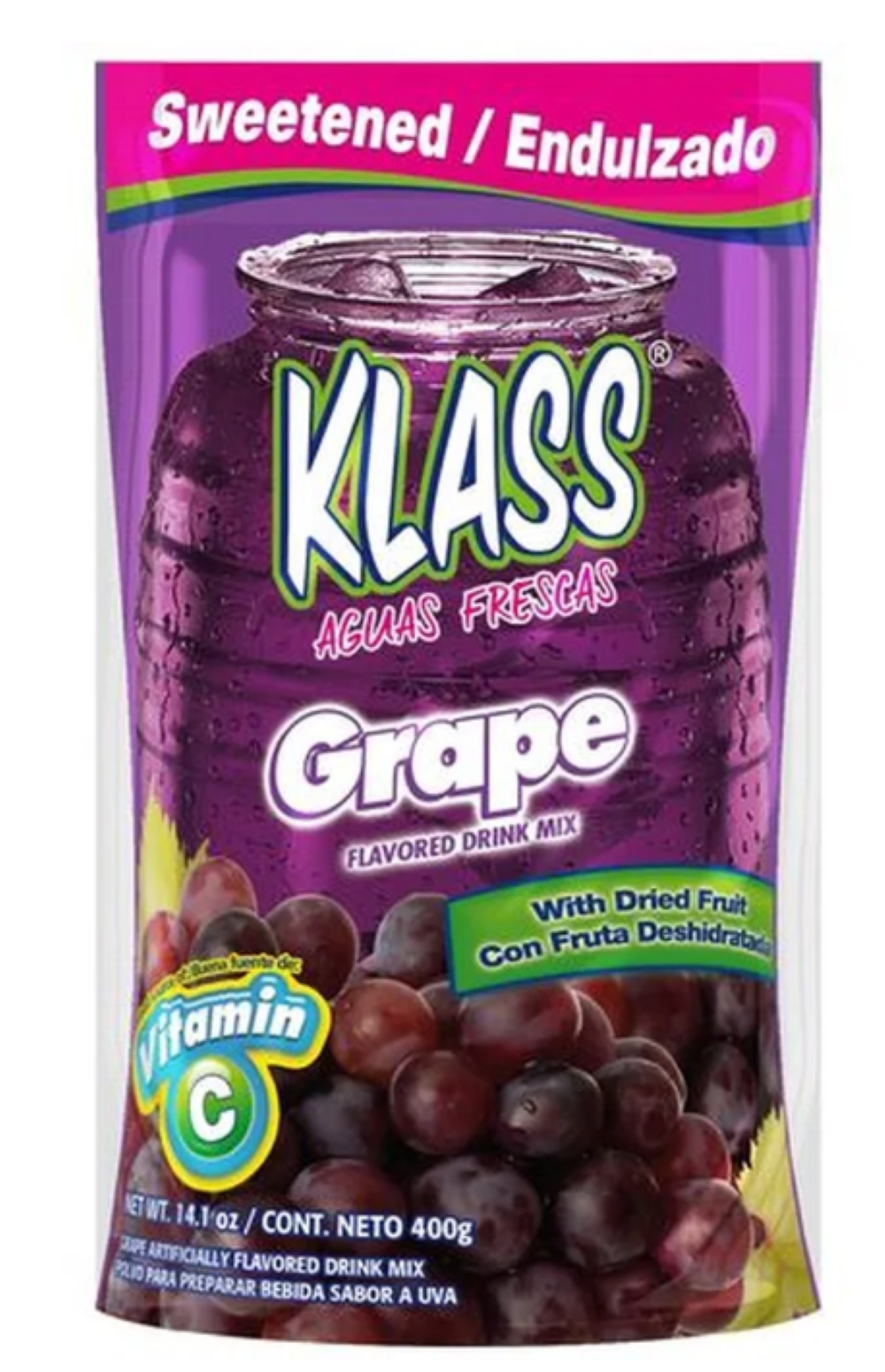 Klass Grape Drink Mix 14.1 oz (Pack of 60) - Walmart.com