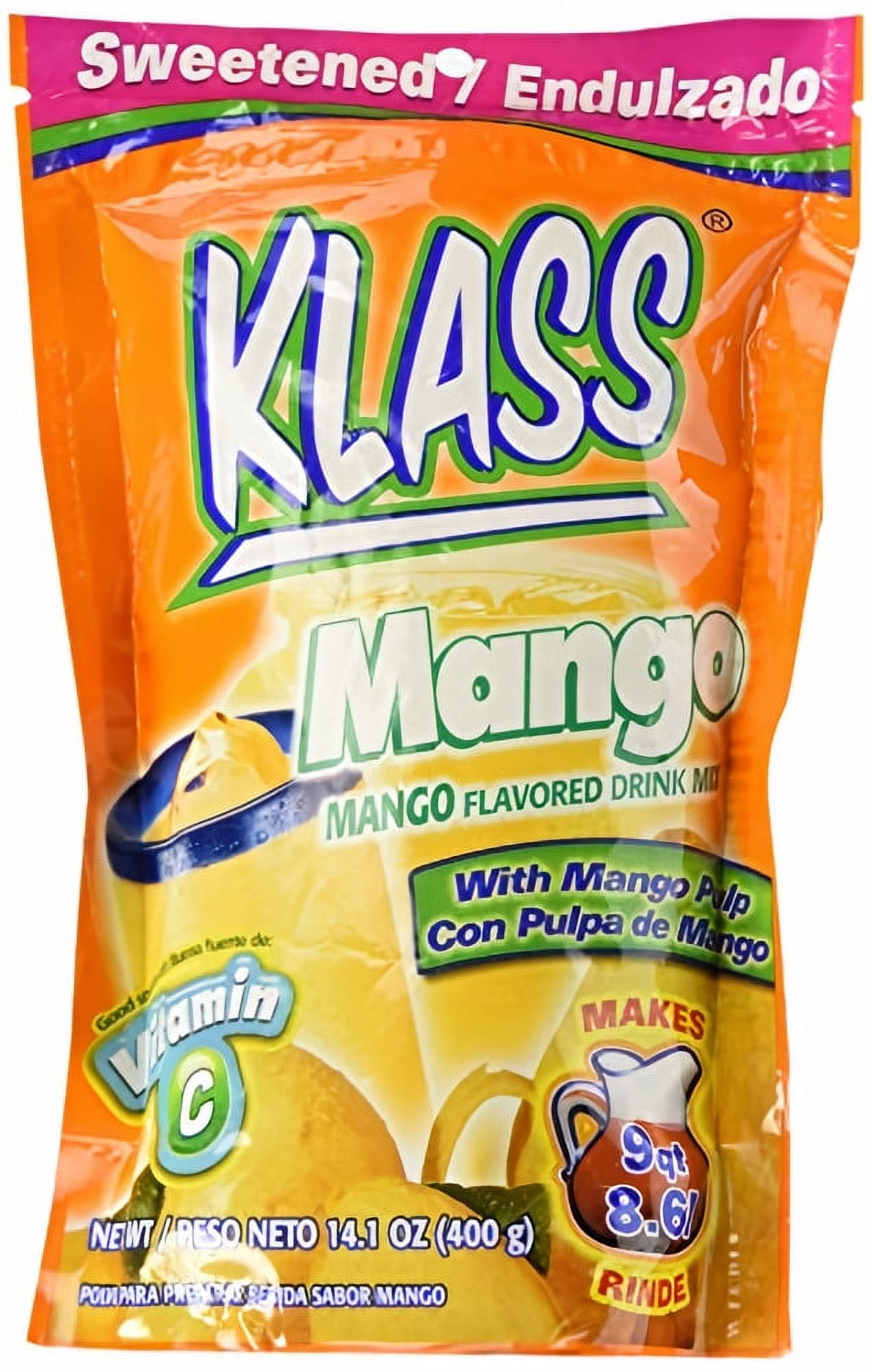 Klass Mango Drink Mix 14.1 oz (Pack of 72) - Walmart.com