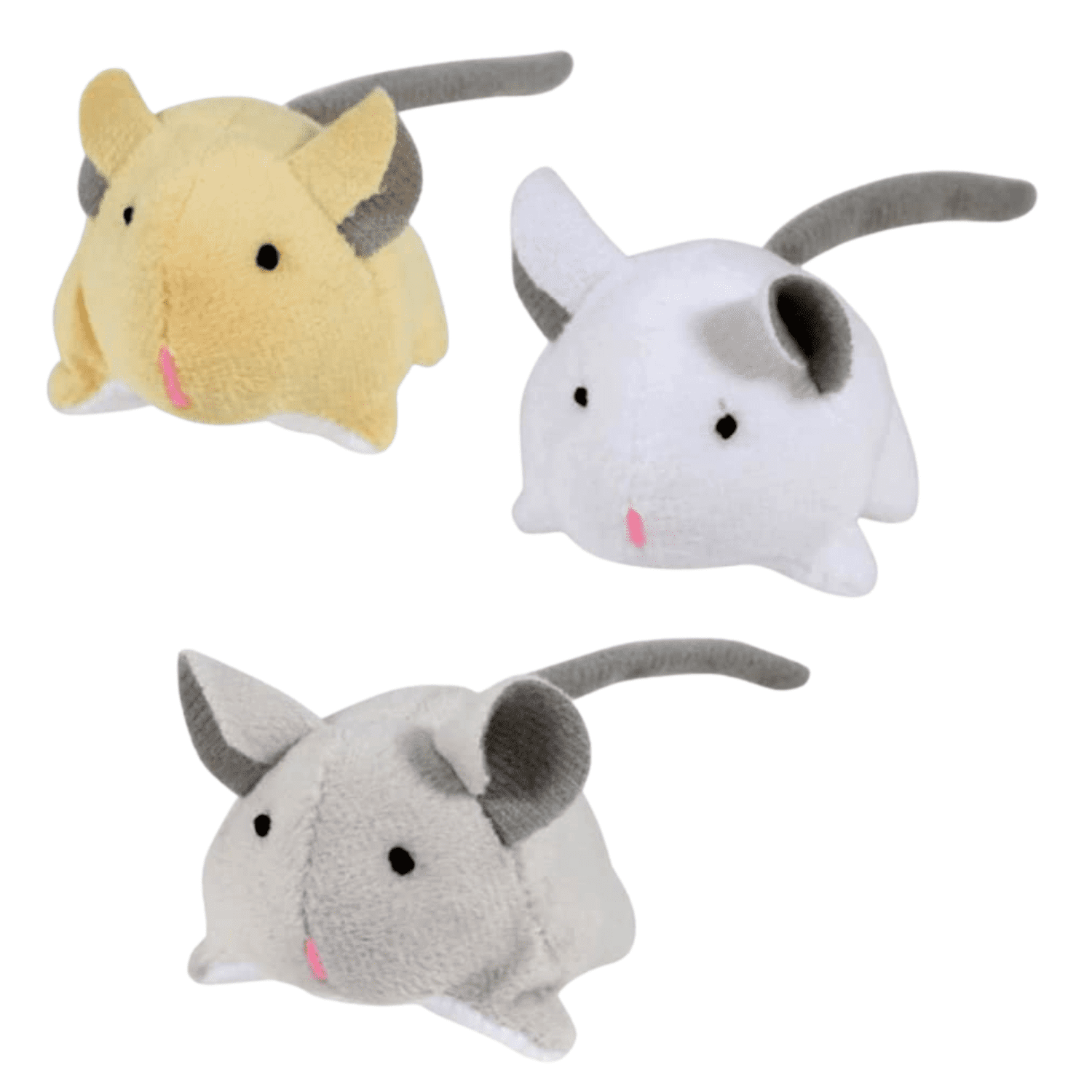 Klassique Logistics 3-Pieces Plush Cat Mouse Toy Set with Rattle Bell ...